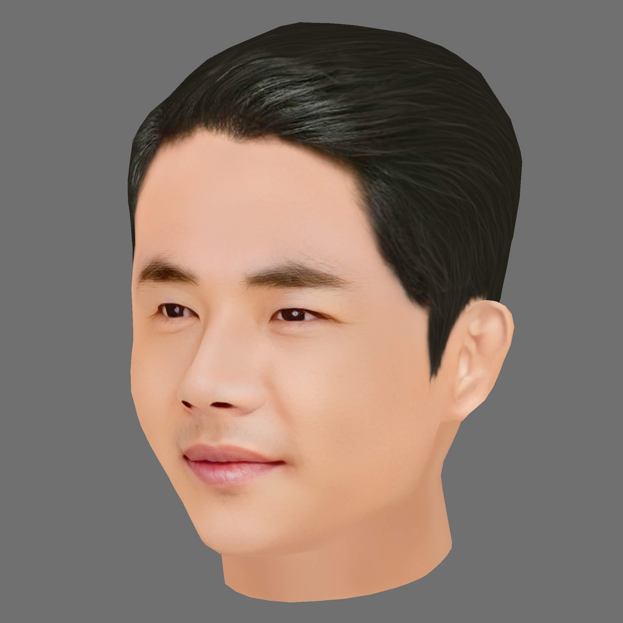 Kwon Sang Woo Head - Low Poly Head for Game 3D Model by Nammichael