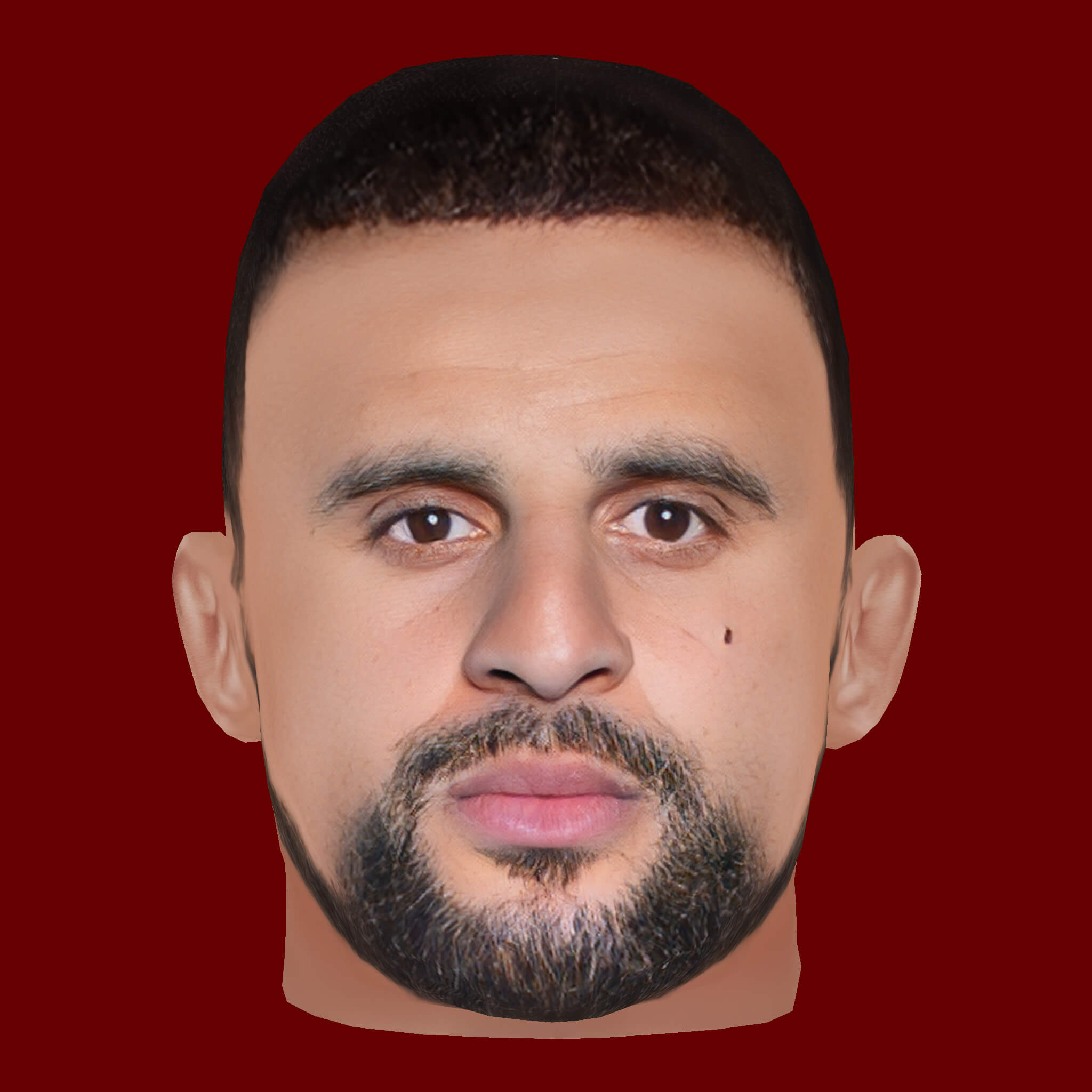 Kyle Walker Head - Low Poly Head for Game Low Poly 3D Model by Nammichael