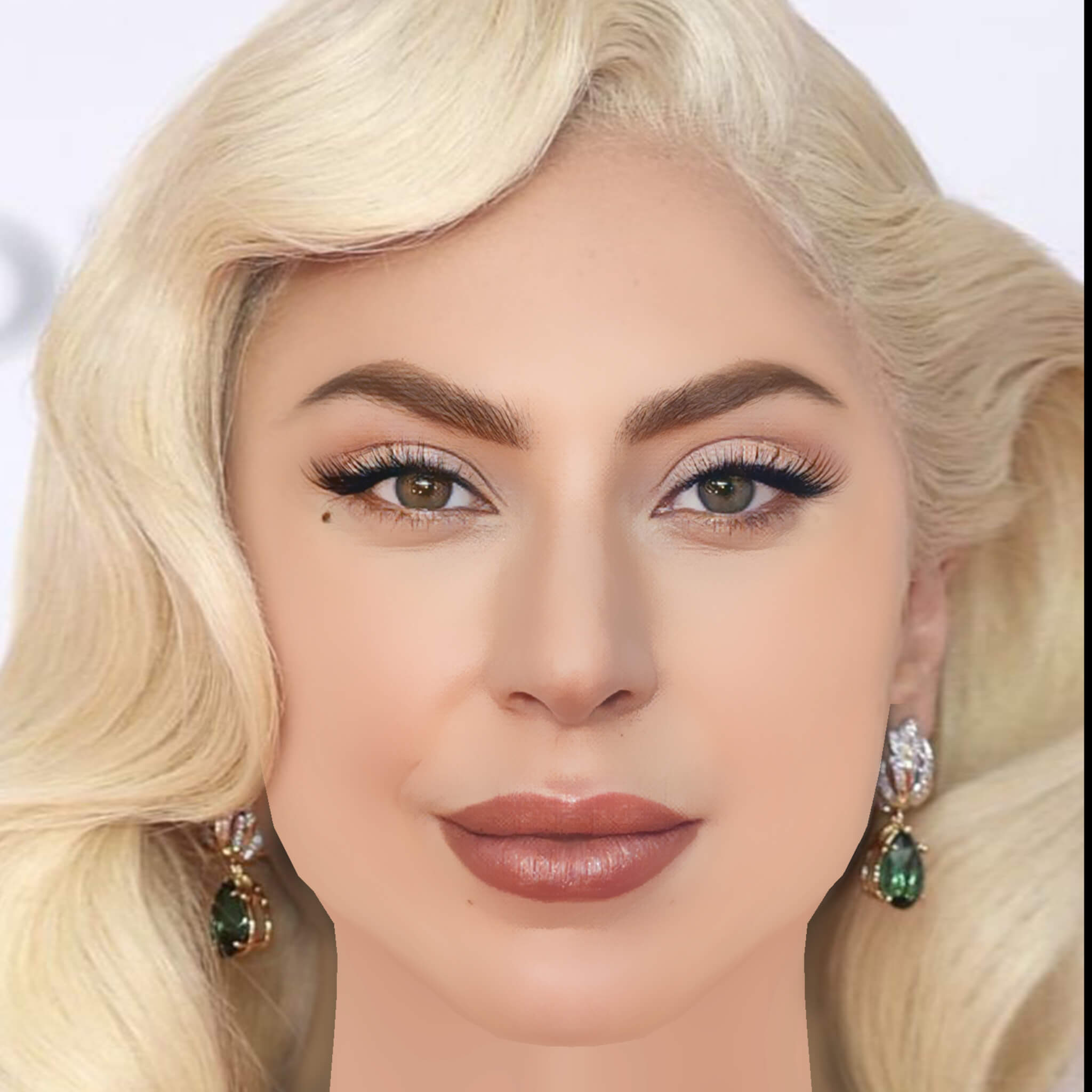Lady Gaga Head - No Hair - Low Poly Head for Game 3D Model by Nammichael