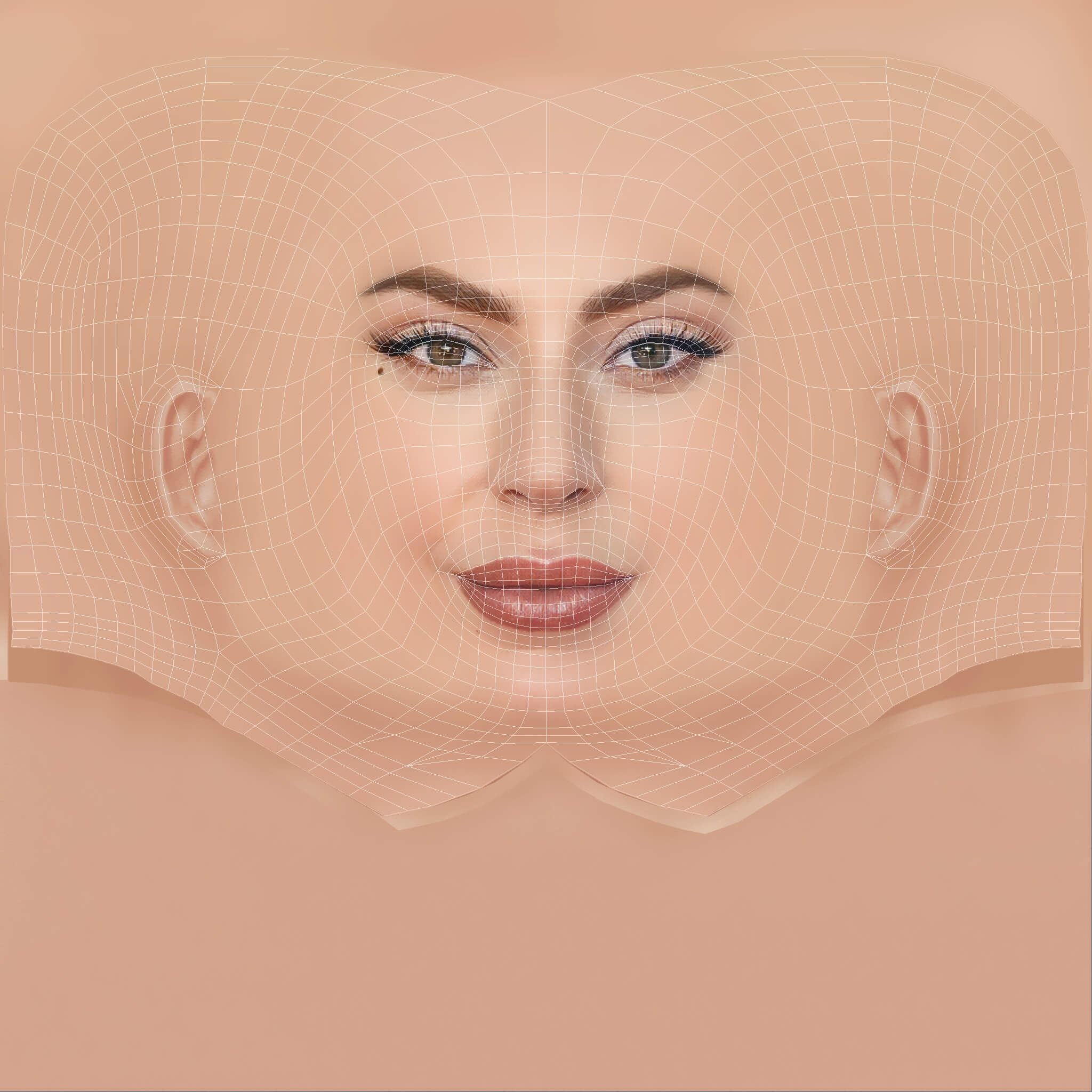 Lady Gaga Head - No Hair - Low Poly Head for Game 3D Model by Nammichael