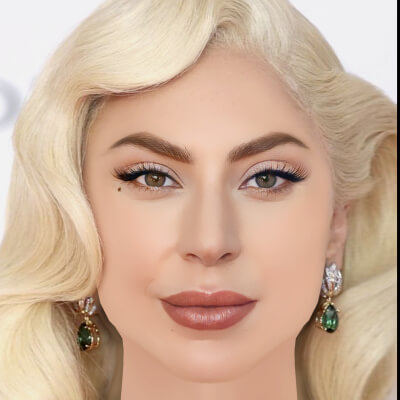 Lady Gaga Head - No Hair - Low Poly Head for Game 3D Model by Nammichael