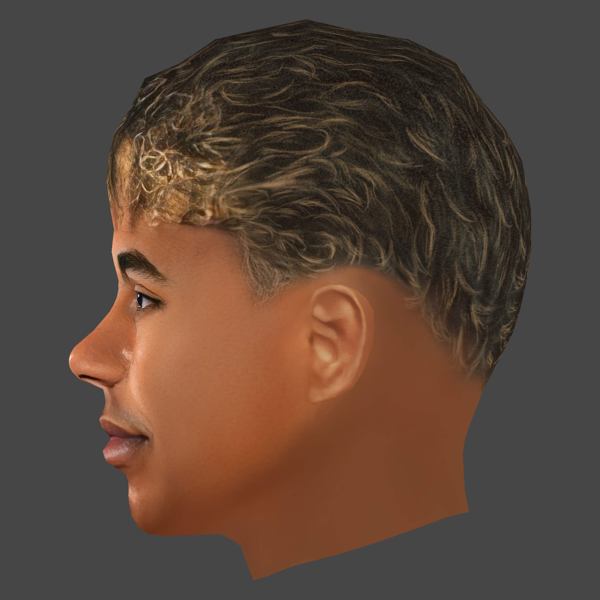 Lamine Yamal Head - Low Poly Head for Game 3D Model by Nammichael