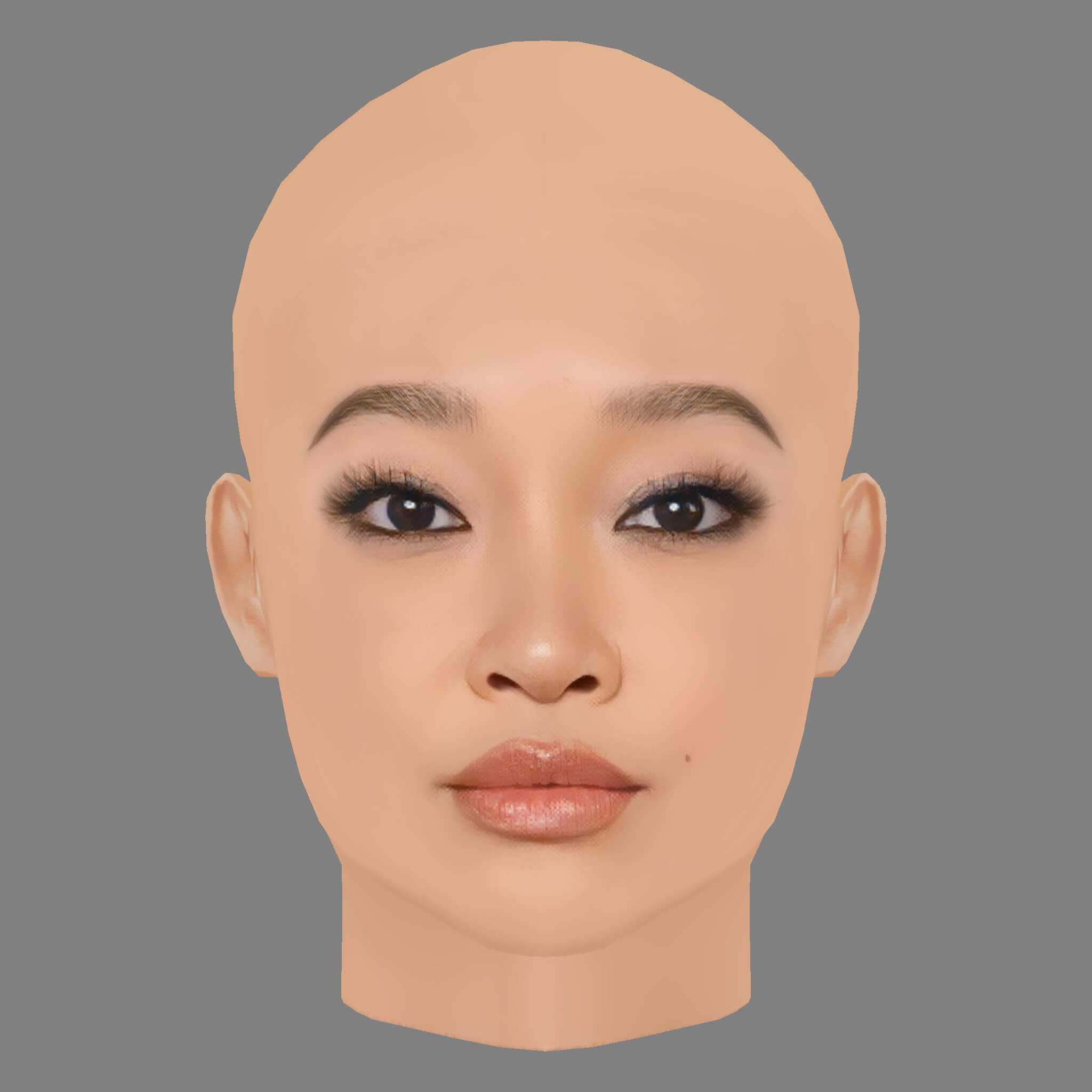 Lana Condor Head - No Hair - Low Poly Head for Game 3D Model by Nammichael