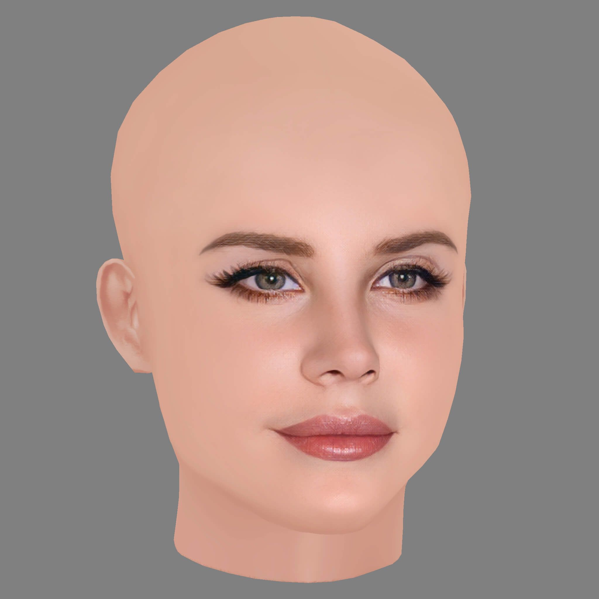 Lana Del Rey Head - No Hair - Low Poly Head for Game 3D Model by Nammichael