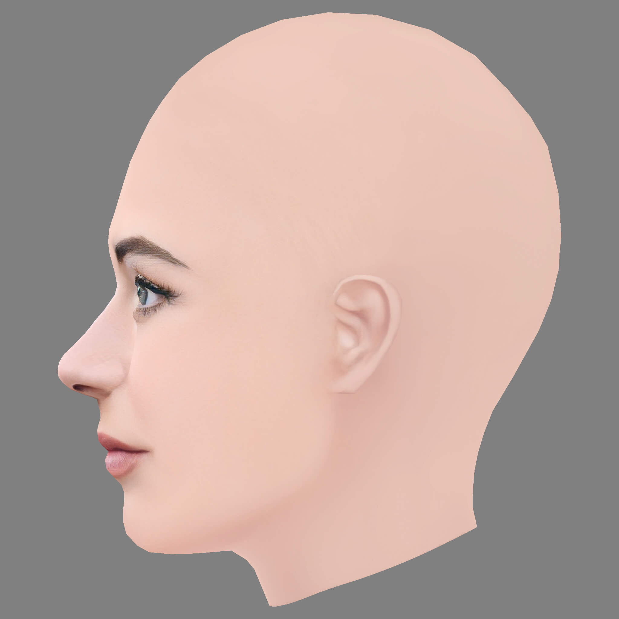 Lara McDonnell Head - No Hair - Low Poly Head for Game 3D Model by ...