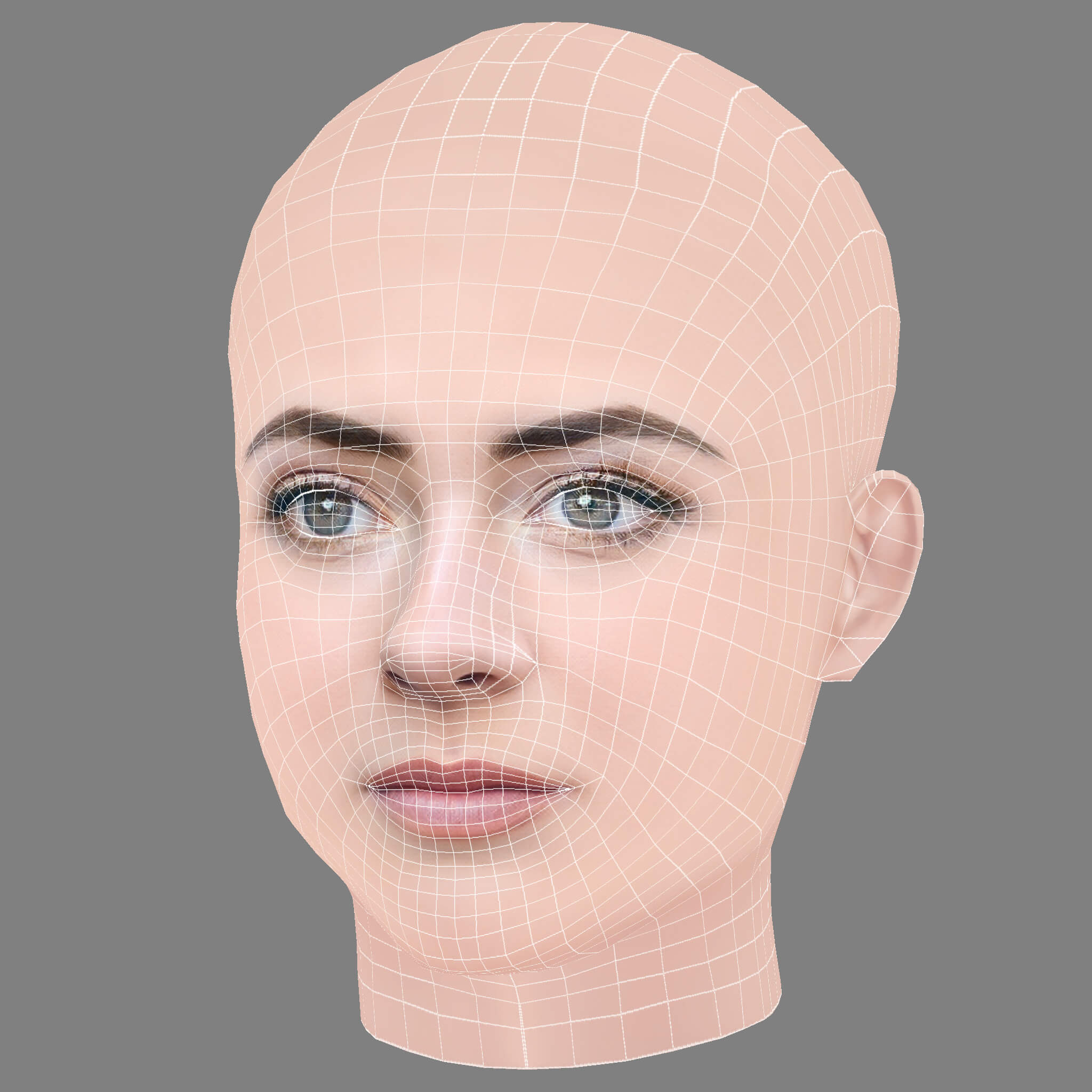 Lara McDonnell Head - No Hair - Low Poly Head for Game 3D Model by ...