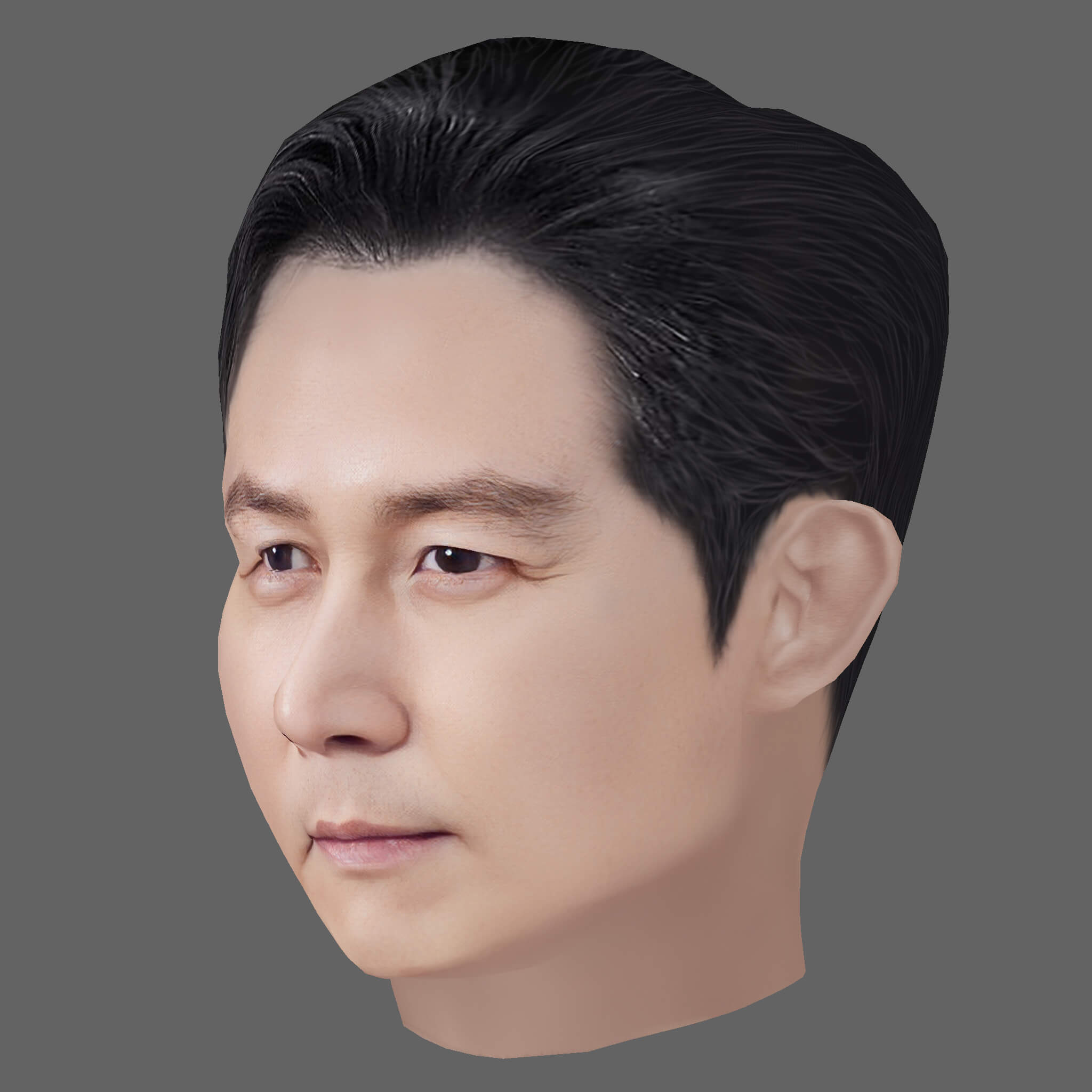 Lee Jung-Jae Head - Low Poly Head for Game 3D Model by Nammichael