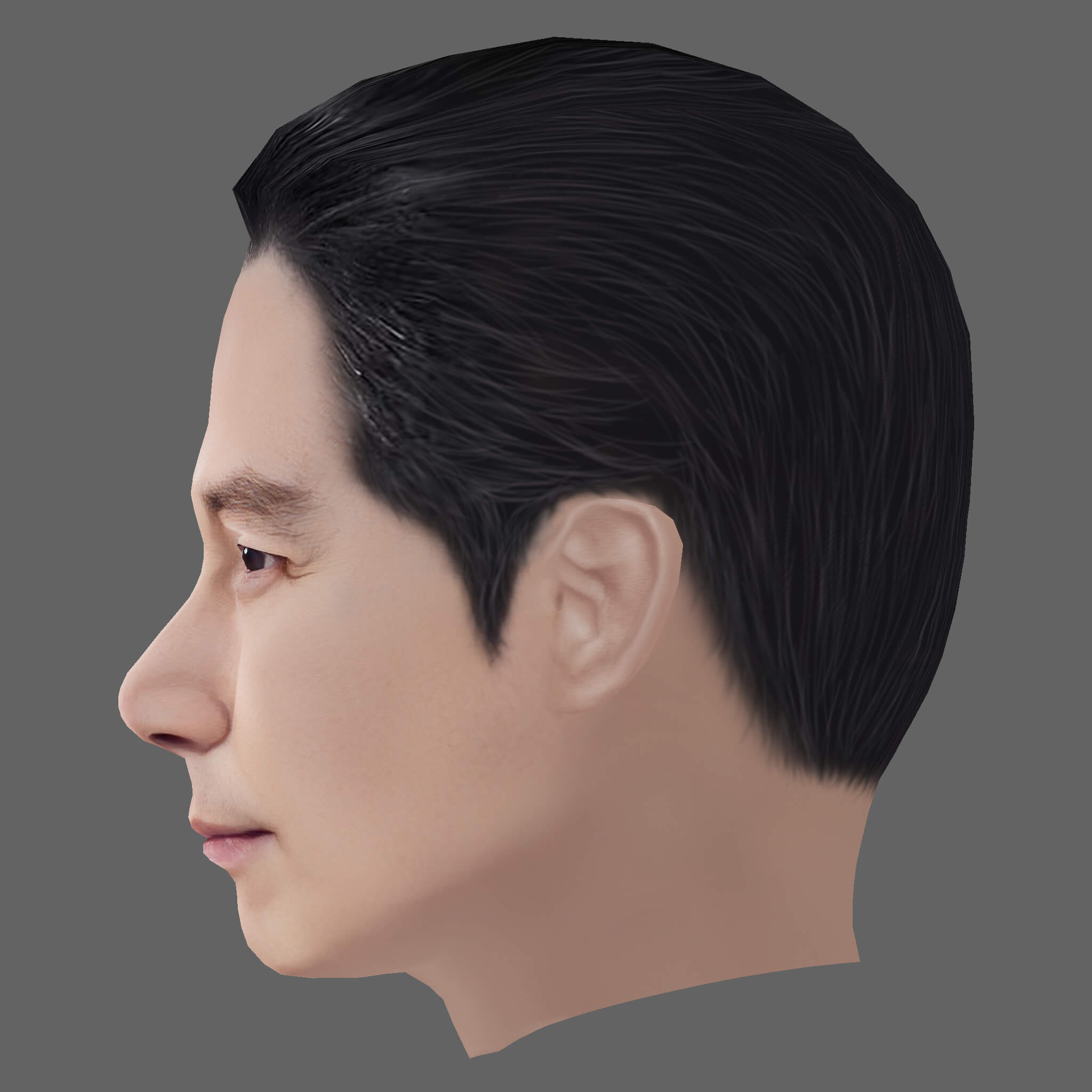 Lee Jung-Jae Head - Low Poly Head for Game 3D Model by Nammichael