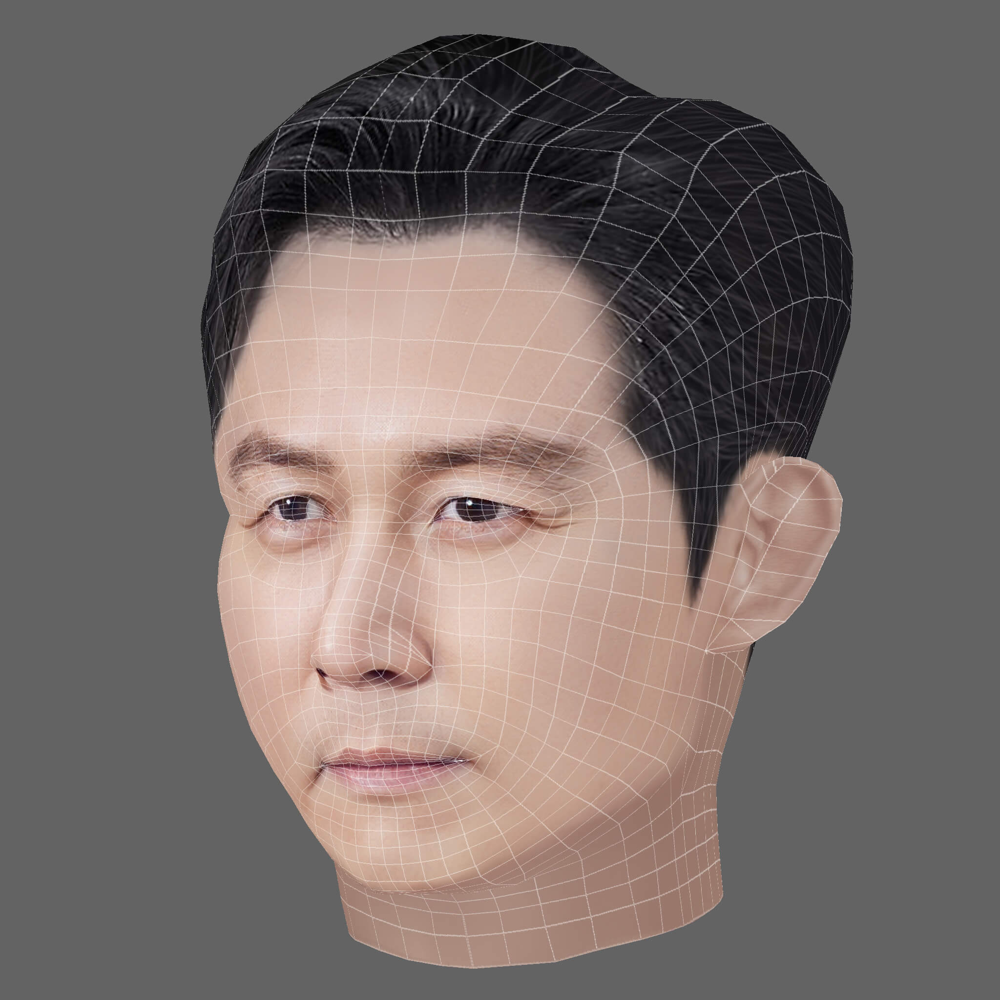 Lee Jung-Jae Head - Low Poly Head for Game 3D Model by Nammichael
