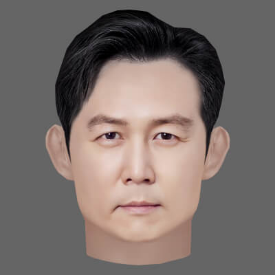 Lee Jung-Jae Head - Low Poly Head for Game 3D Model by Nammichael