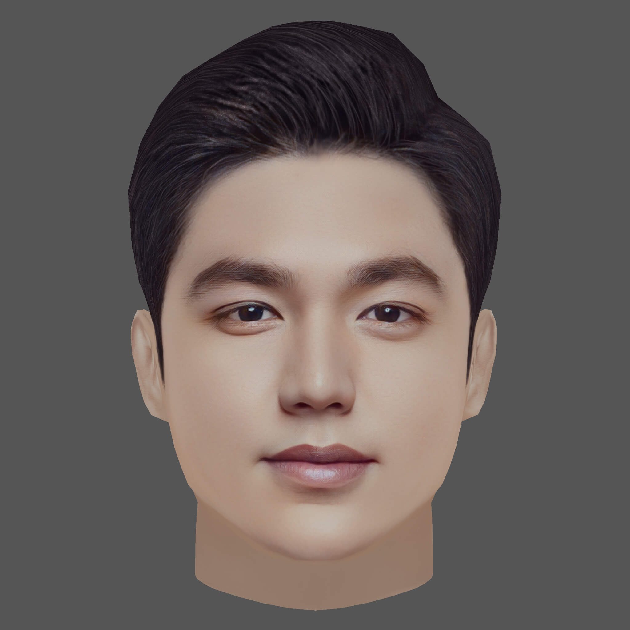 Lee Min Ho Head - Low Poly Head for Game 3D Model by Nammichael