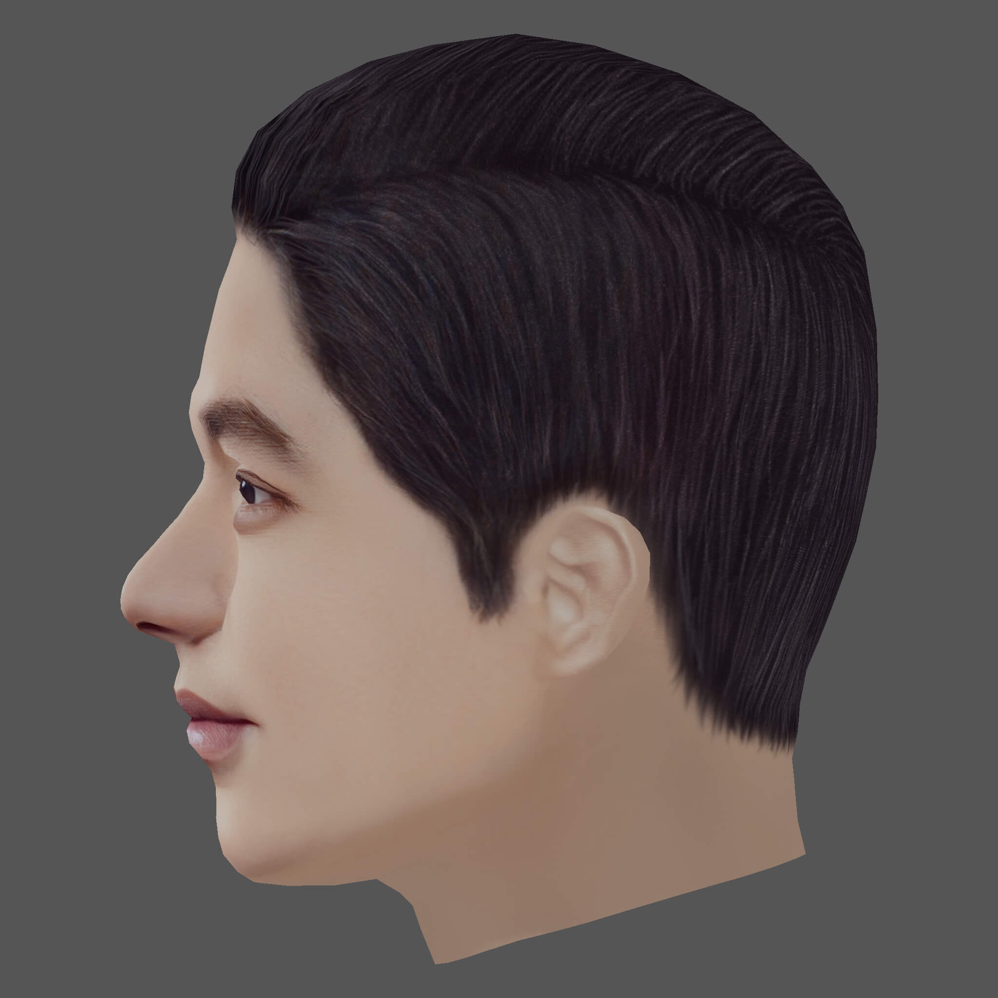 Lee Min Ho Head - Low Poly Head for Game 3D Model by Nammichael