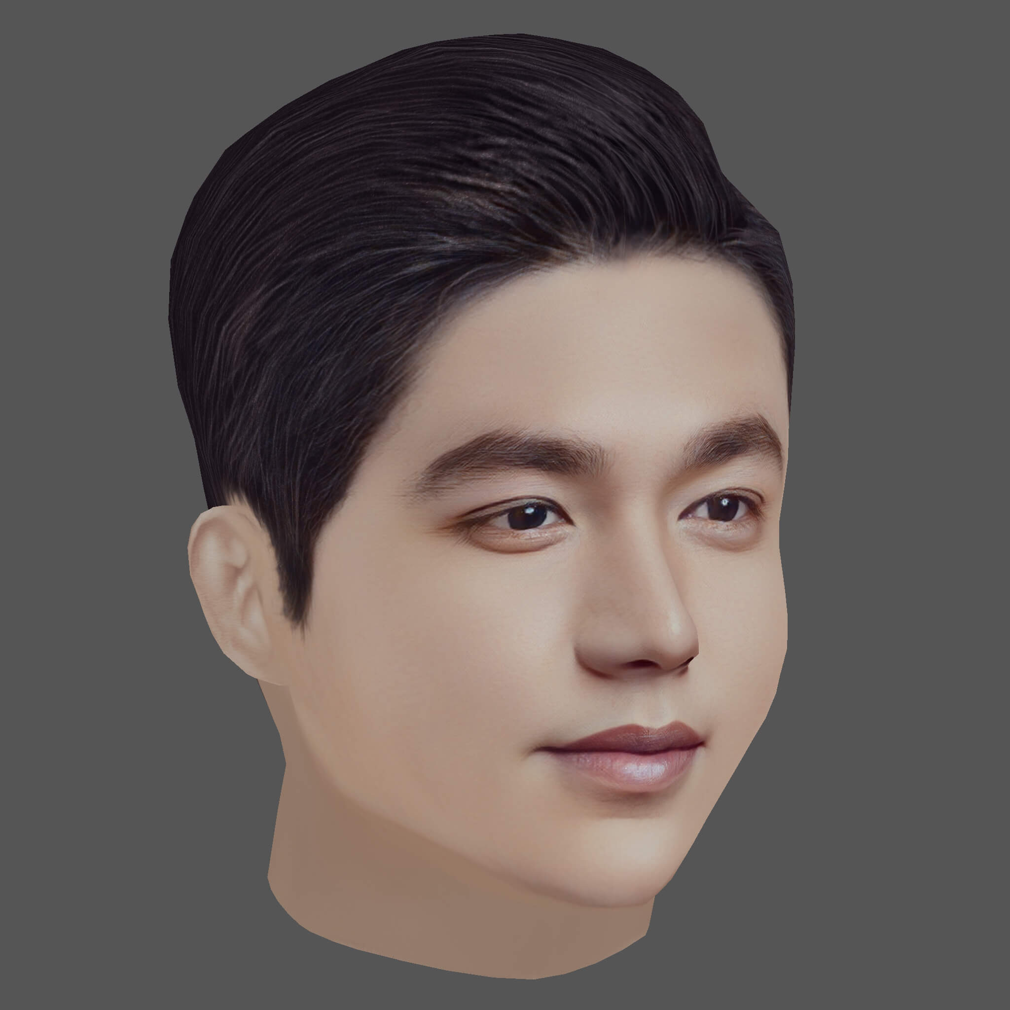 Lee Min Ho Head - Low Poly Head for Game 3D Model by Nammichael