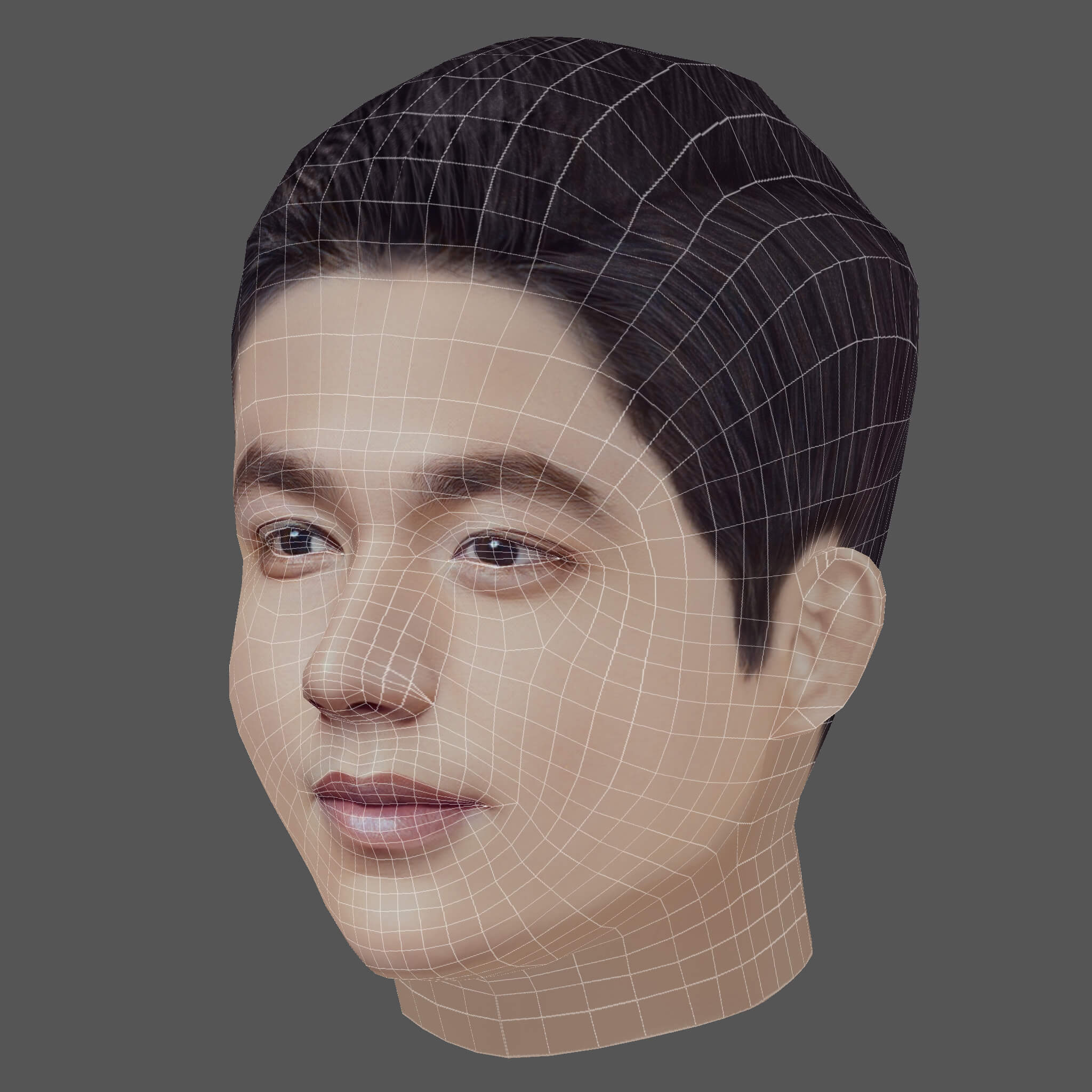 Lee Min Ho Head - Low Poly Head for Game 3D Model by Nammichael