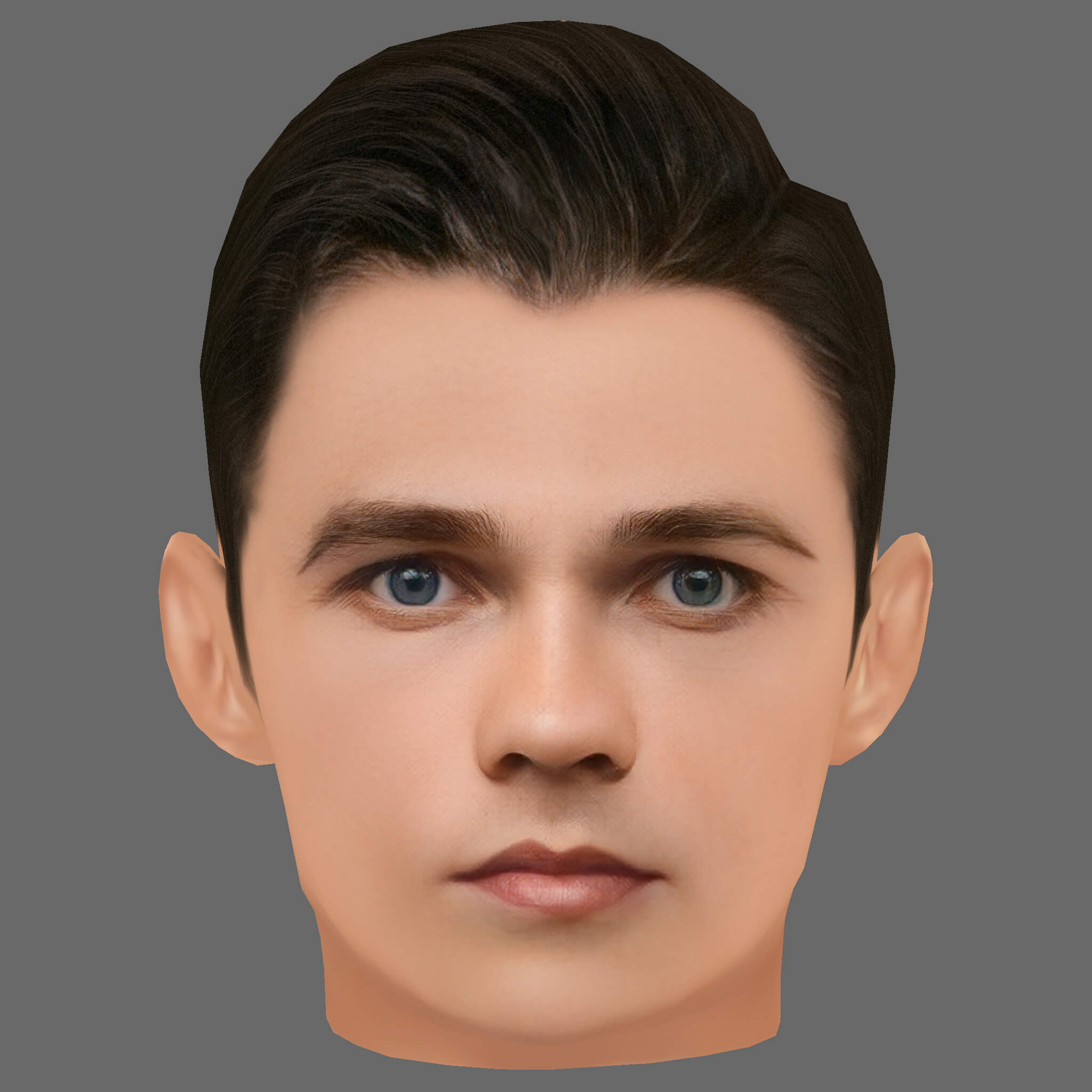 Levi Miller Head - Low Poly Head for Game Low Poly 3D Model by Nammichael