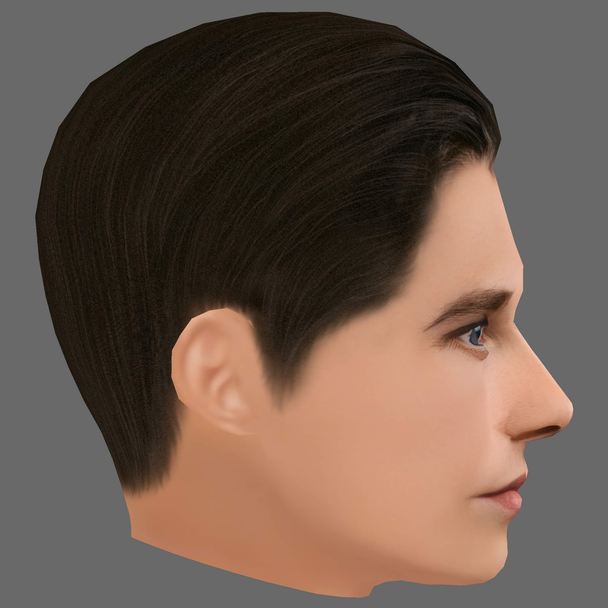 Levi Miller Head - Low Poly Head for Game Low Poly 3D Model by Nammichael