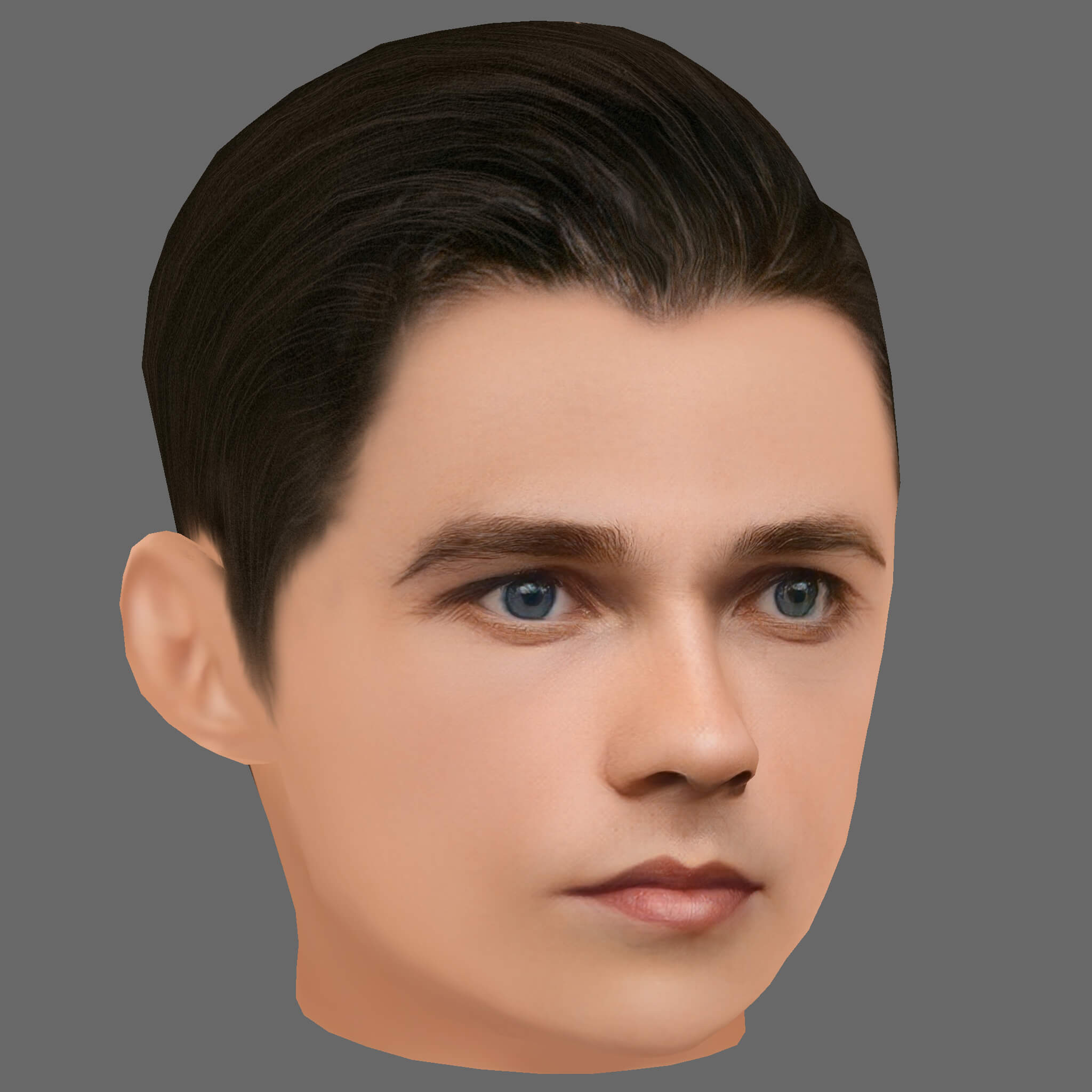 Levi Miller Head - Low Poly Head for Game Low Poly 3D Model by Nammichael