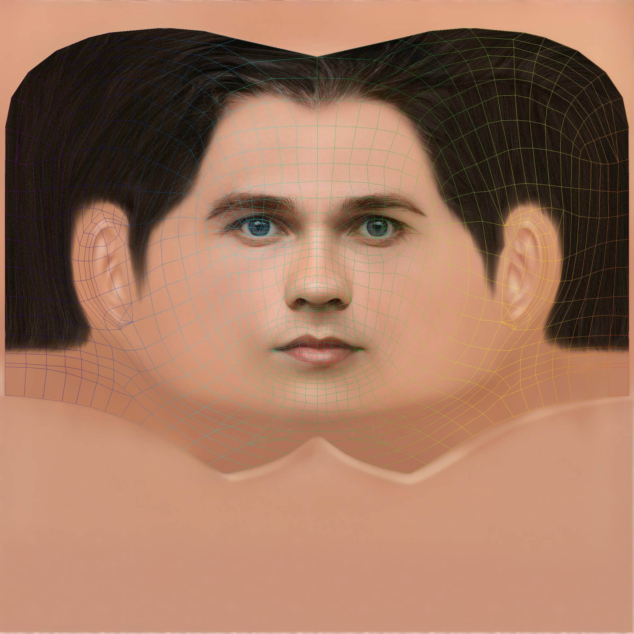 Levi Miller Head - Low Poly Head for Game Low Poly 3D Model by Nammichael