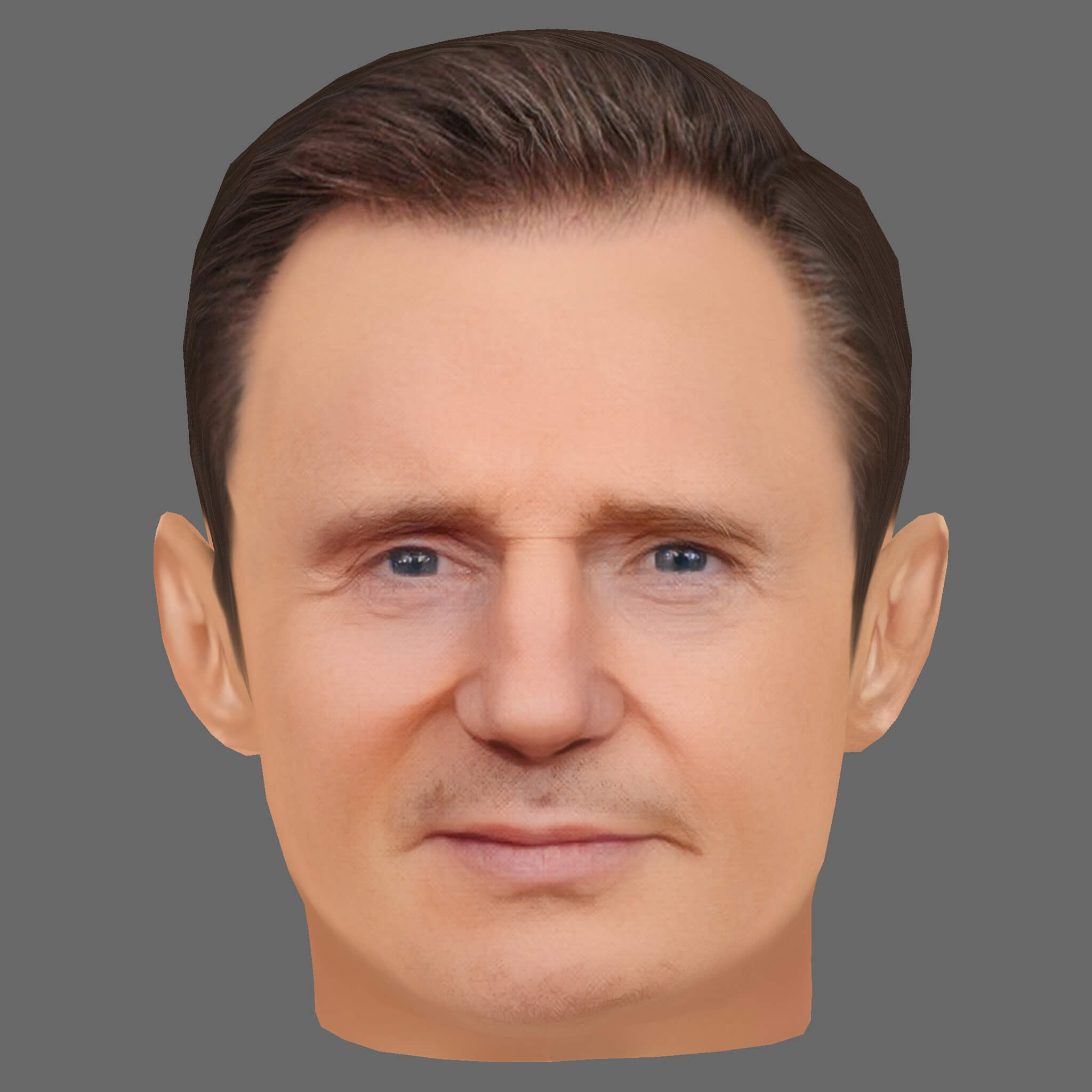 Liam Neeson Head - Low Poly Head for Game 3D Print Model by Nammichael