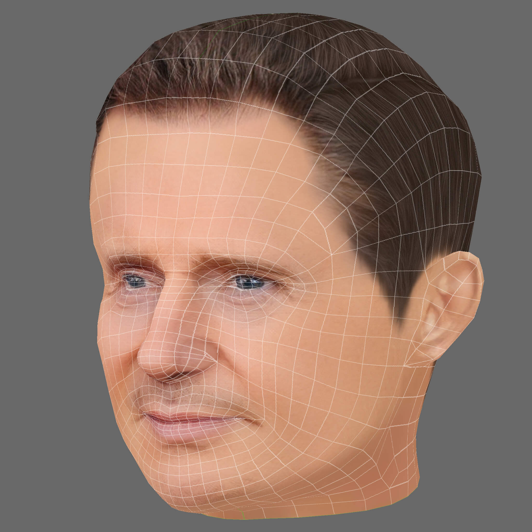 Liam Neeson Head - Low Poly Head for Game 3D Print Model by Nammichael