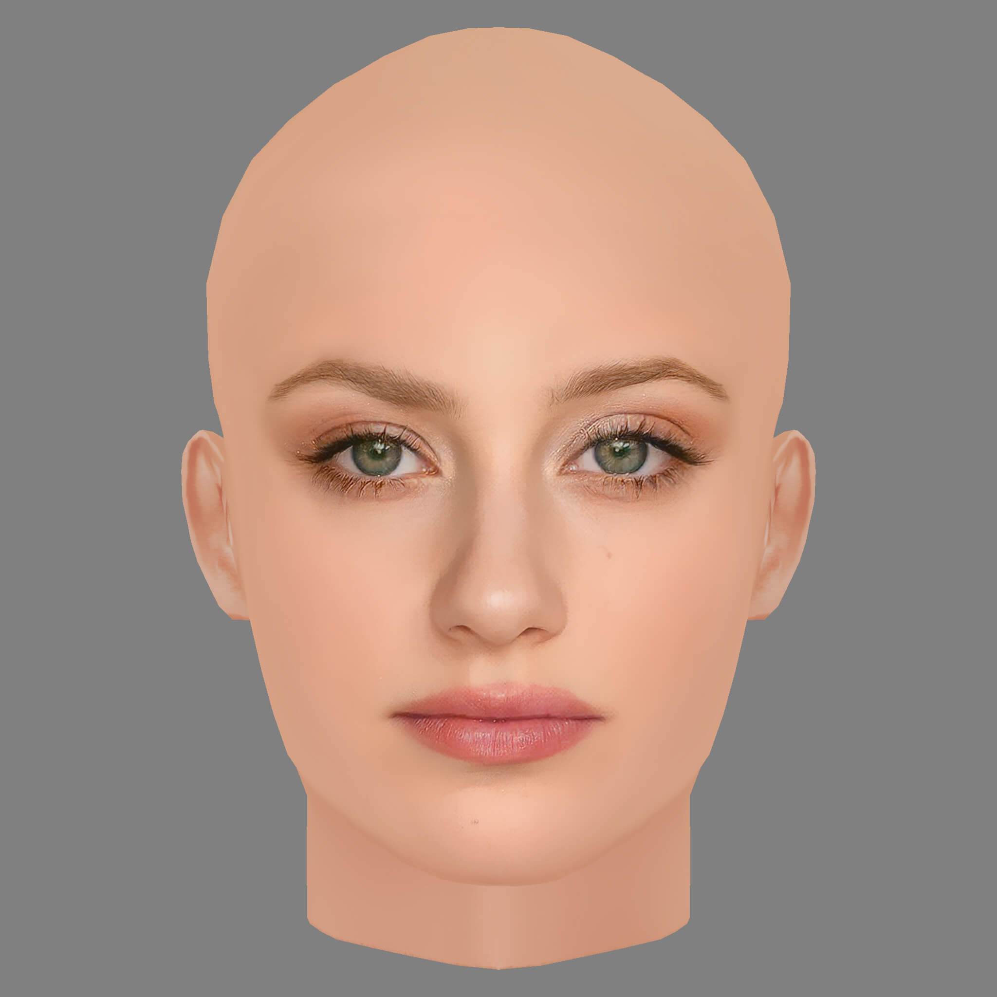 Lili Reinhart Head - No Hair - Low Poly Head for Game 3D Model by ...