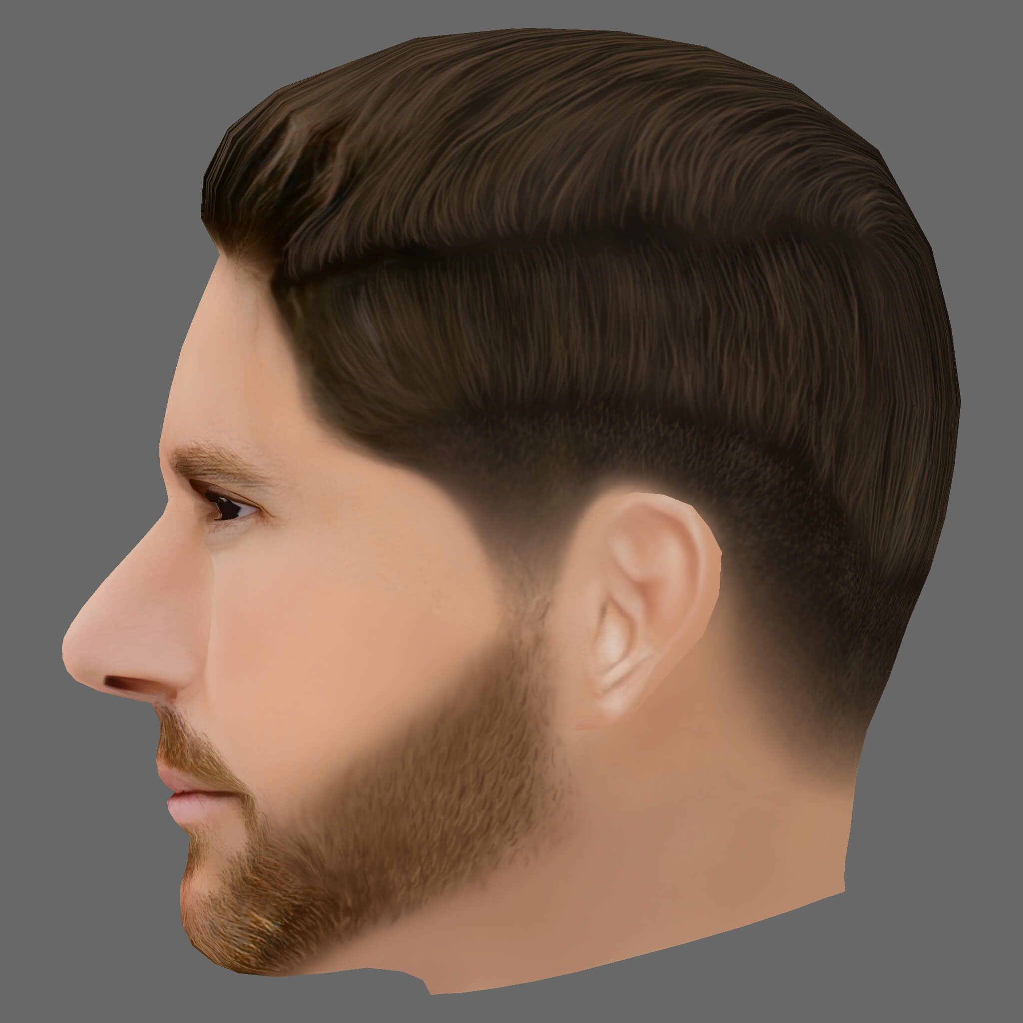 Lionel Messi Head - Low Poly Head for Game 3D Model by Nammichael