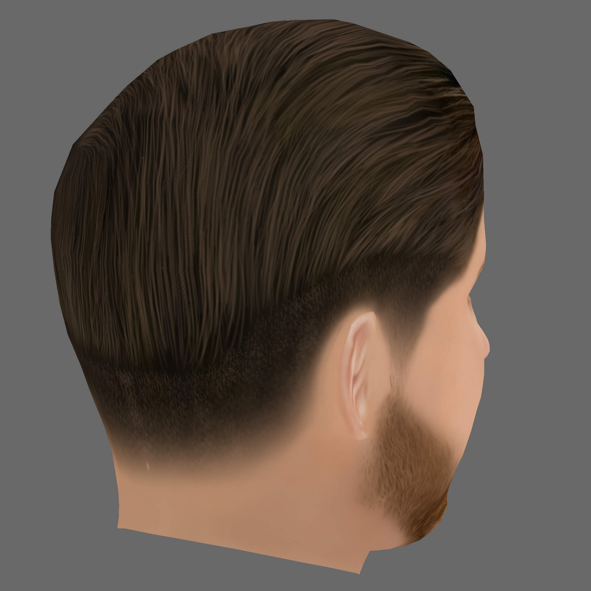 Lionel Messi Head - Low Poly Head for Game 3D Model by Nammichael