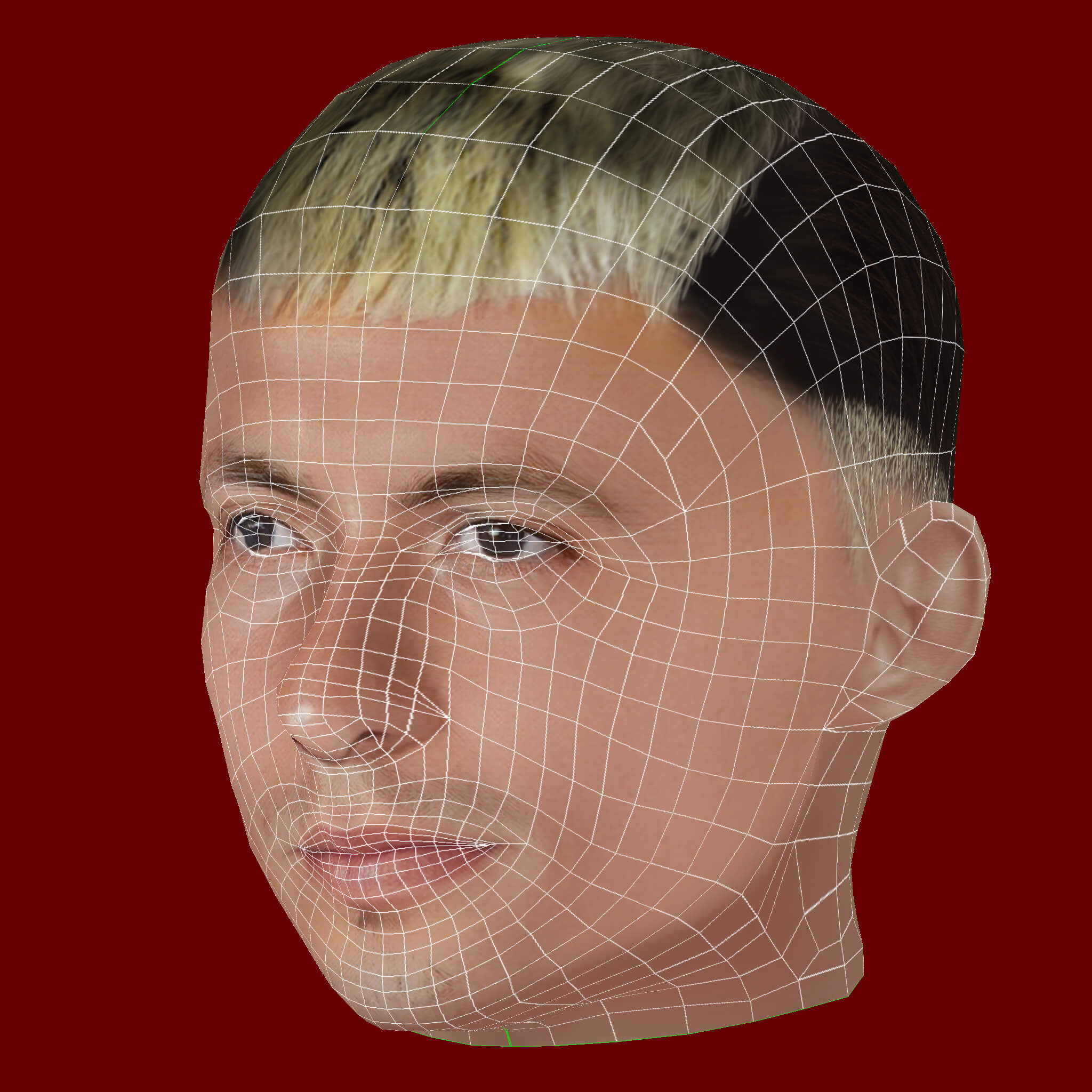 Lisandro Martinez Head - Low Poly Head for Game 3D Model by Nammichael