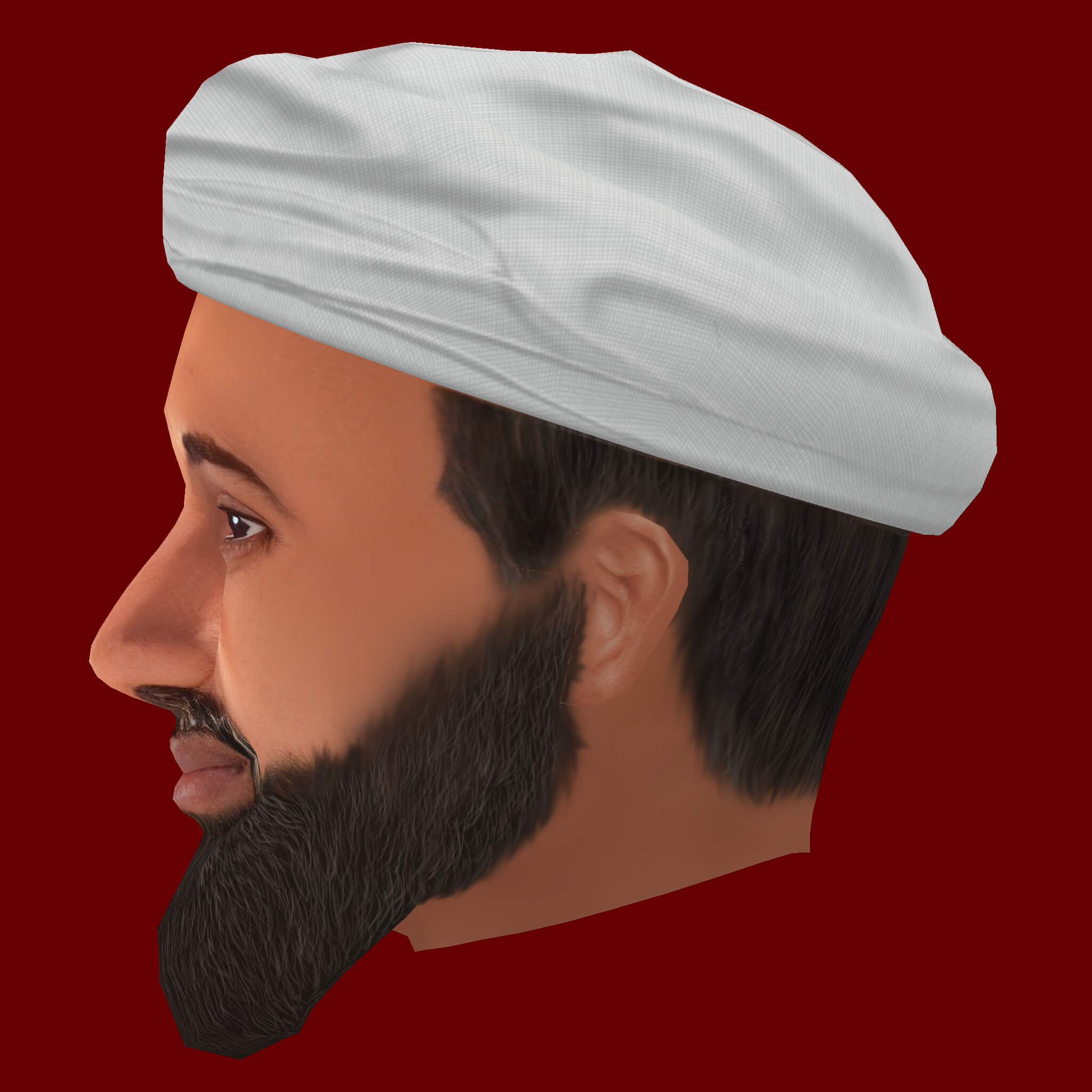 Low Poly Head of Osama Bin Laden - 3D Model by Nammichael