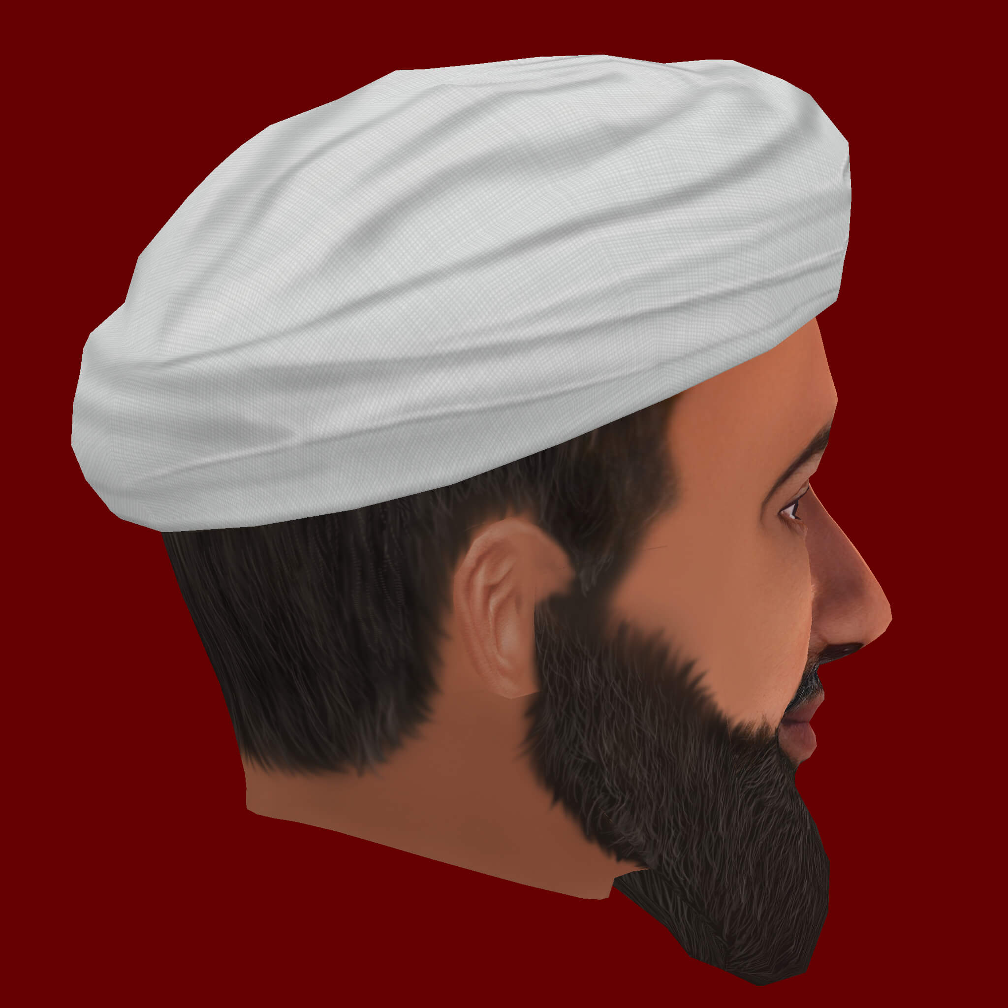 Low Poly Head of Osama Bin Laden - 3D Model by Nammichael