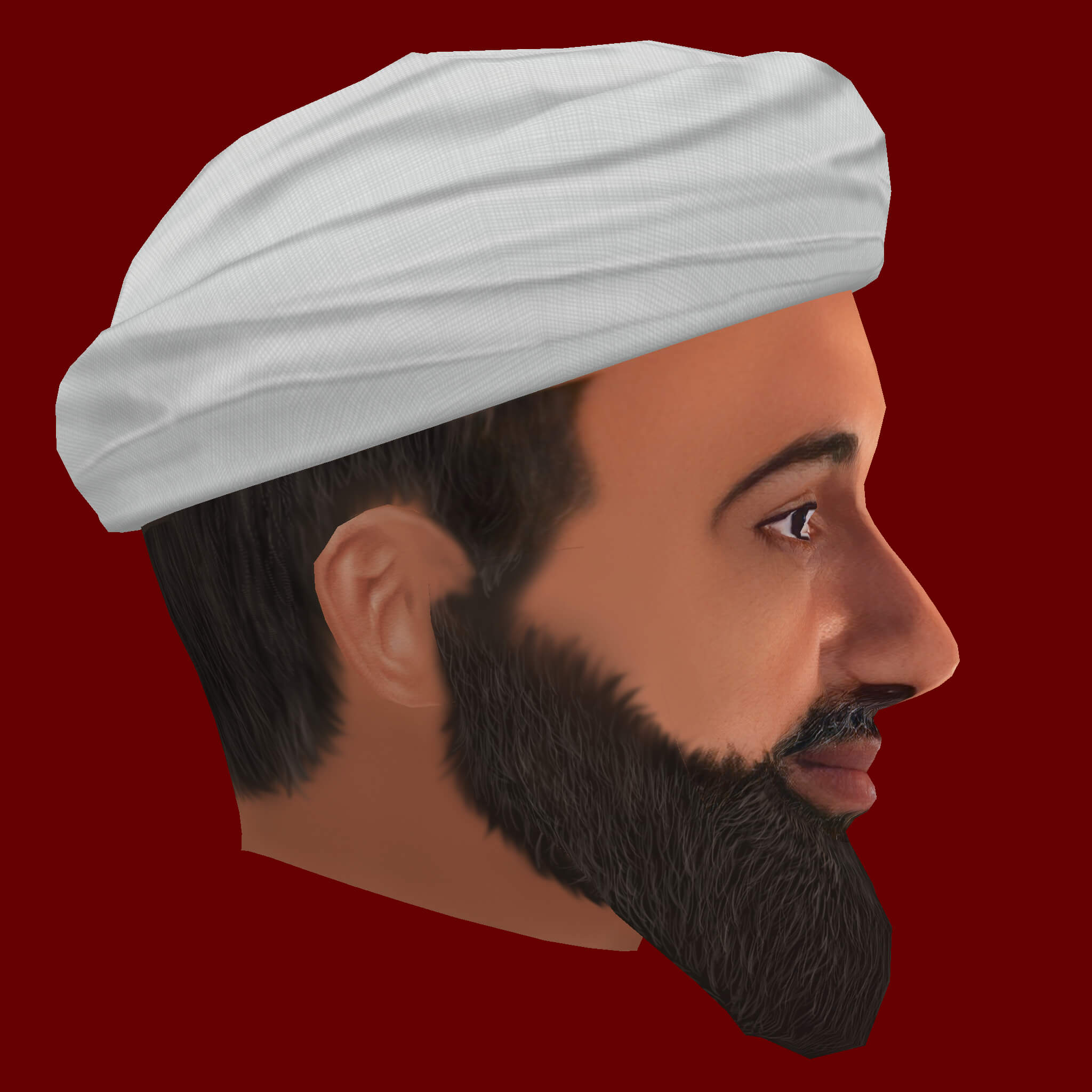 Low Poly Head of Osama Bin Laden - 3D Model by Nammichael