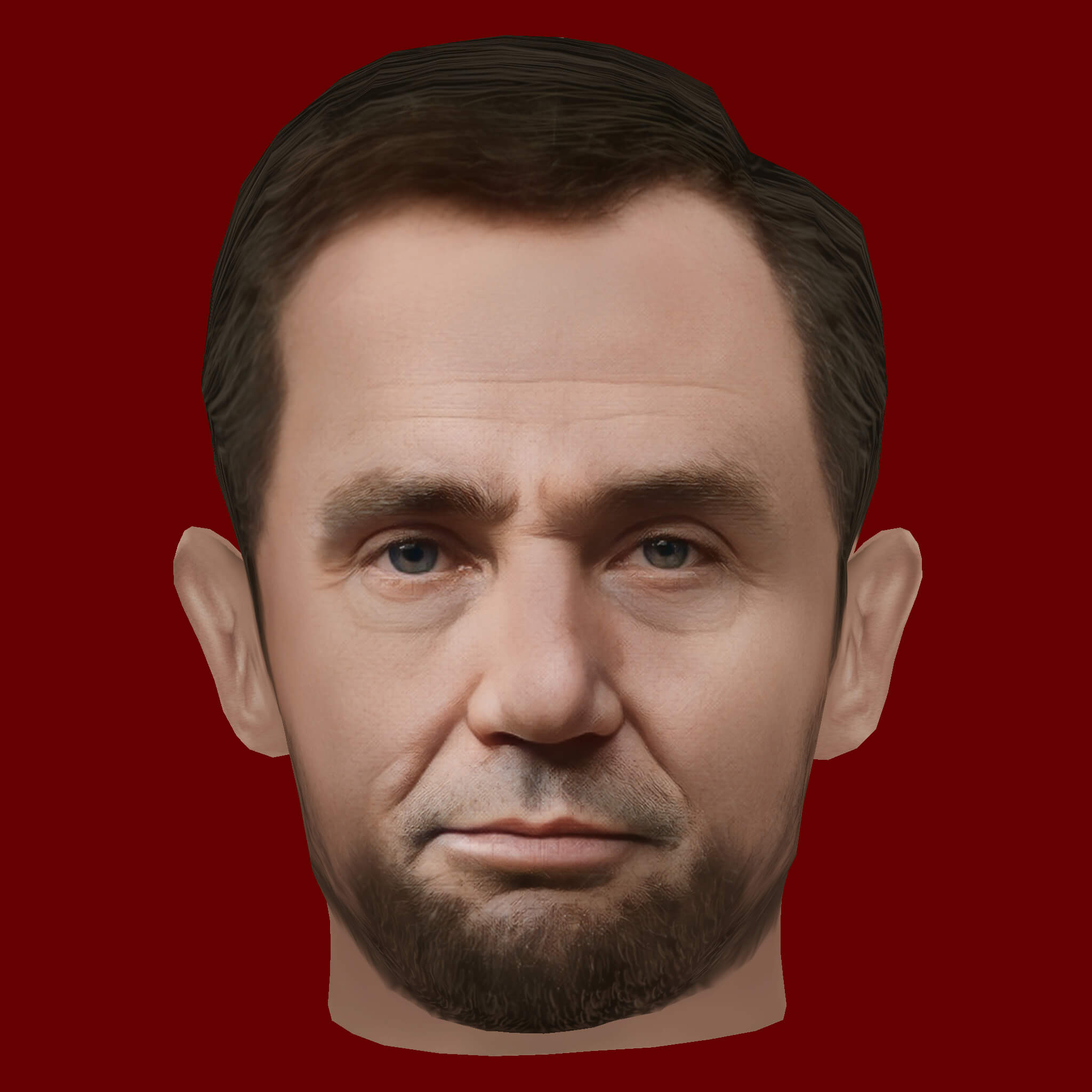 Low Poly Head of The President - Abraham Lincoln 3D Model by Nammichael