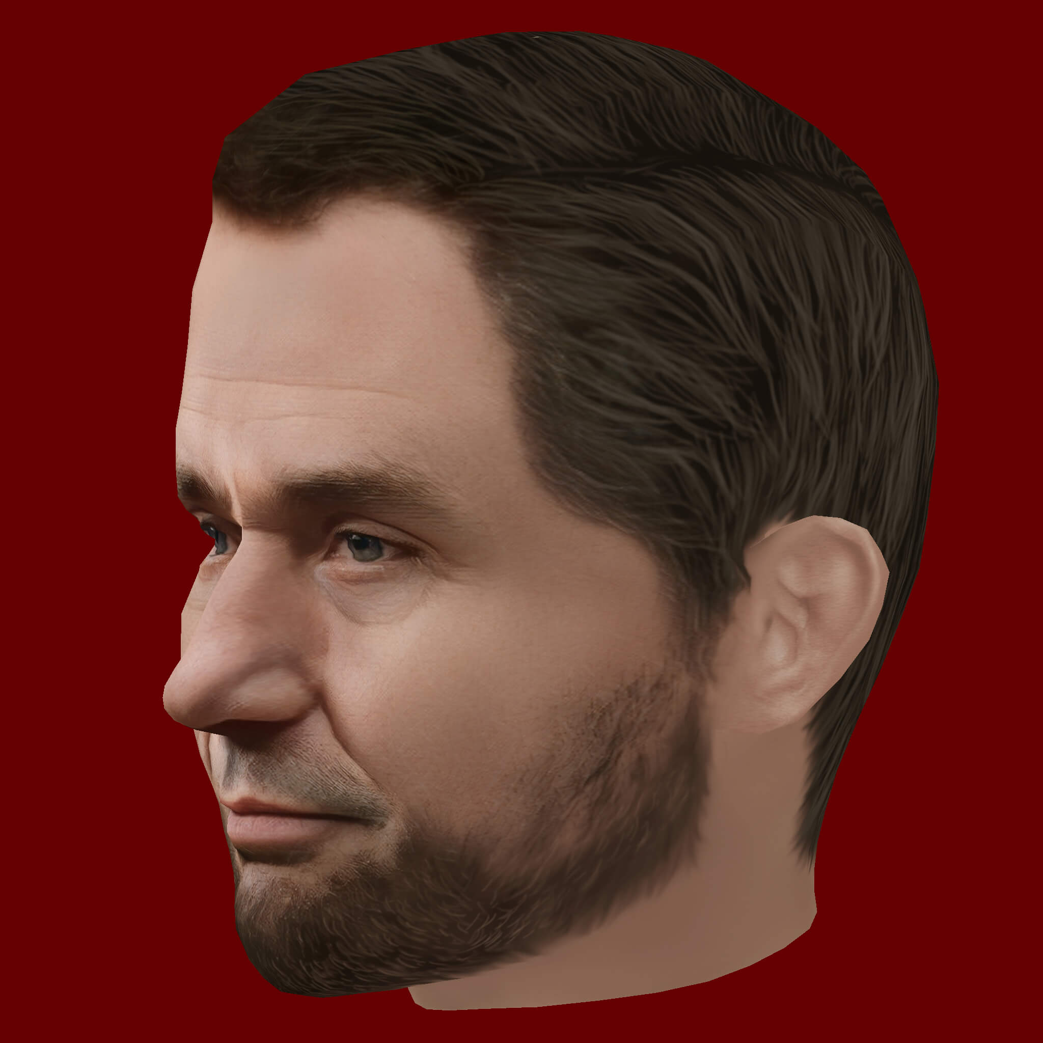 Low Poly Head of The President - Abraham Lincoln 3D Model by Nammichael