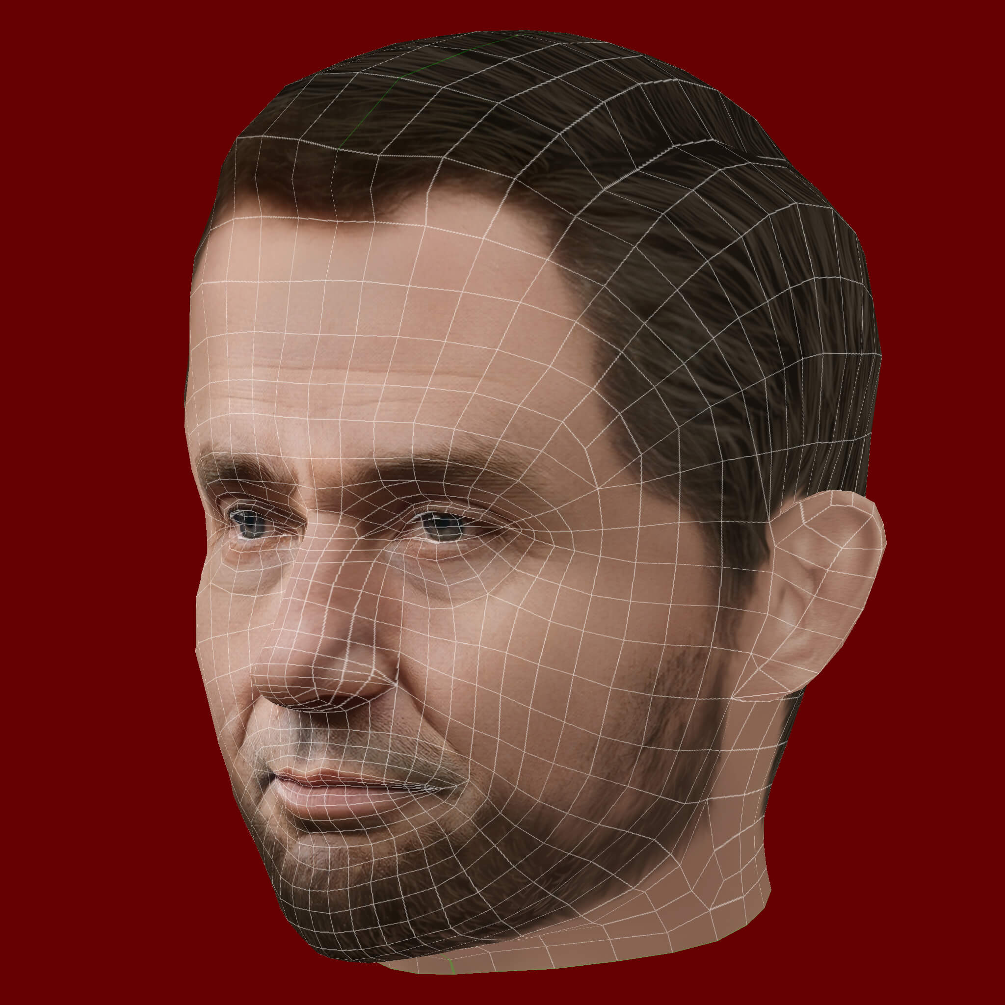 Low Poly Head of The President - Abraham Lincoln 3D Model by Nammichael