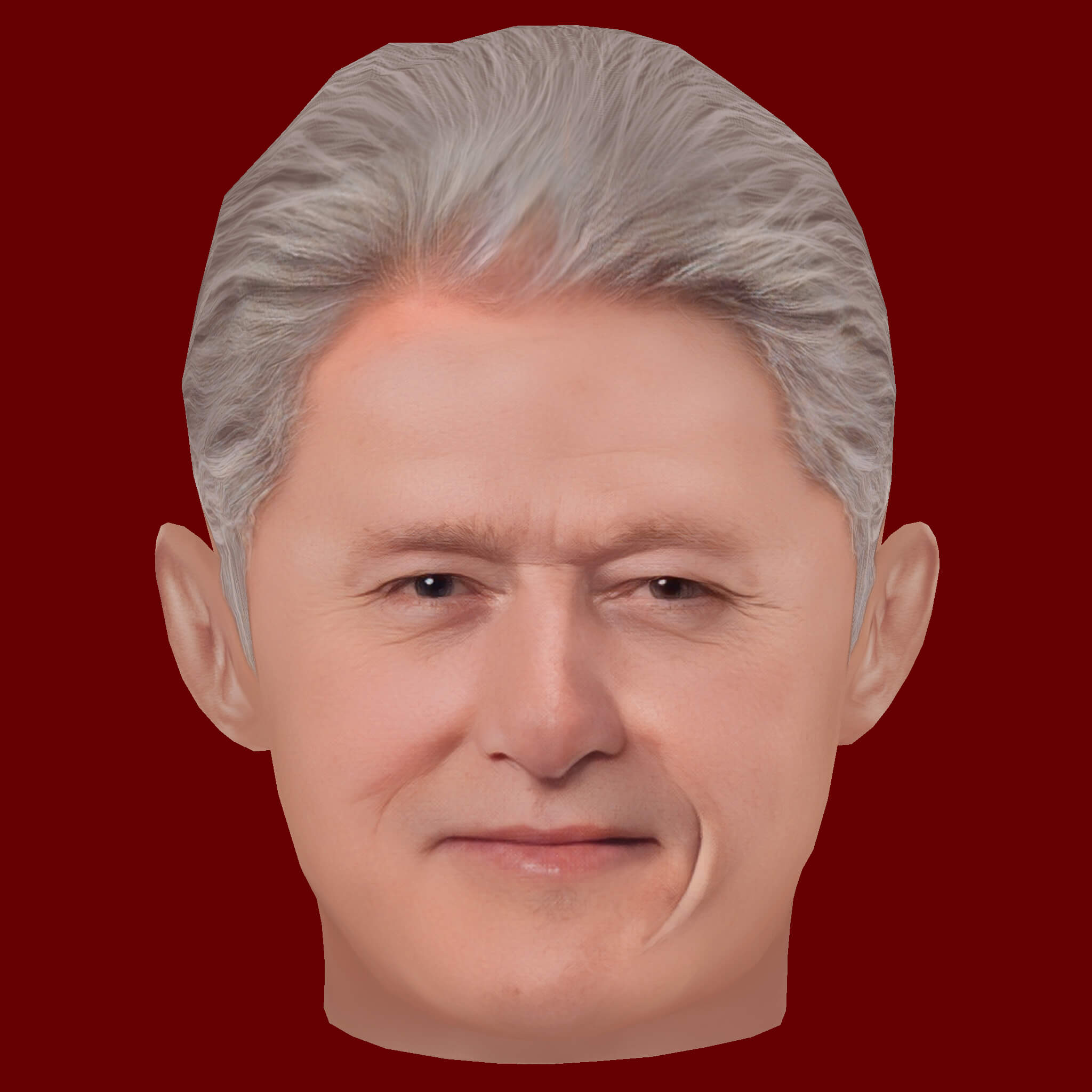 Low Poly Head of The President - Bill Clinton 3D Model by Nammichael