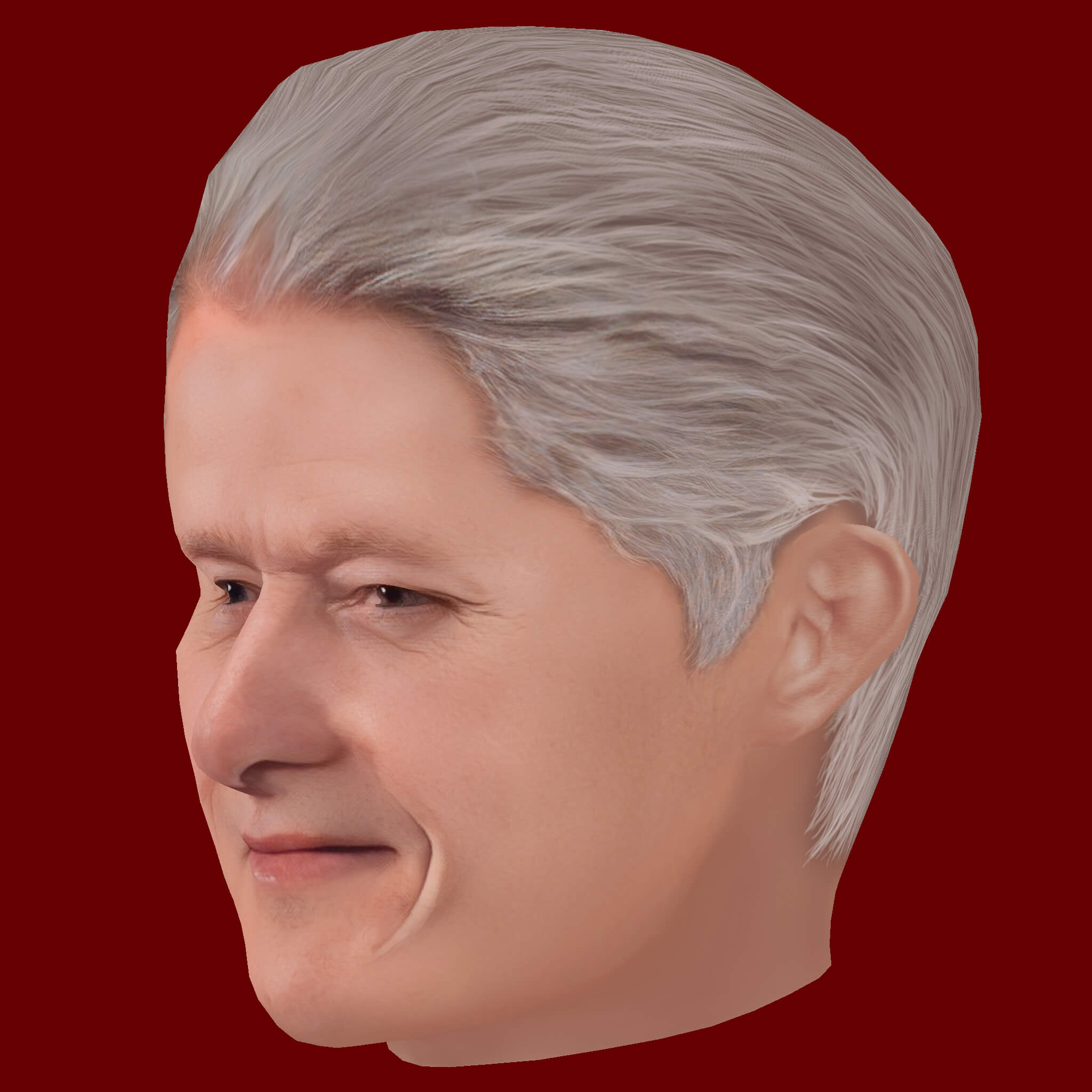 Low Poly Head of The President - Bill Clinton 3D Model by Nammichael