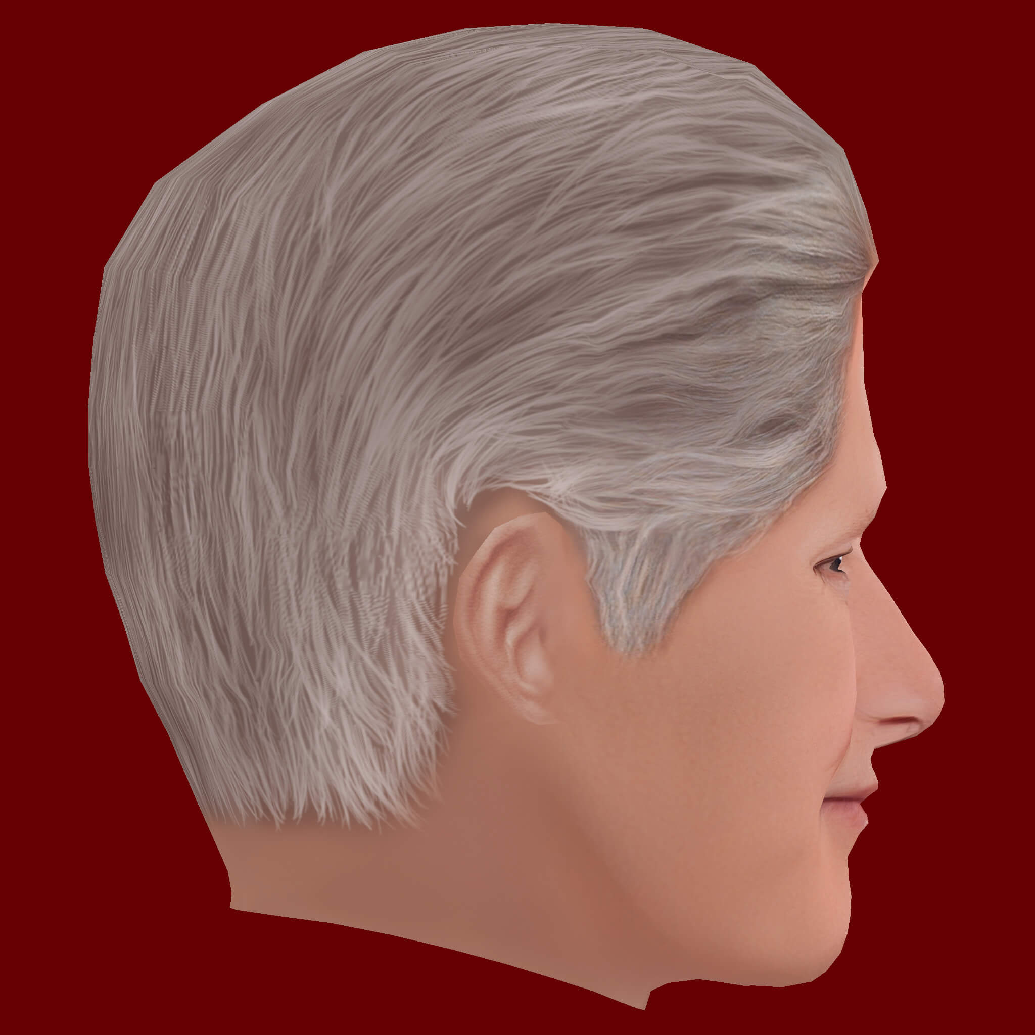 Low Poly Head of The President - Bill Clinton 3D Model by Nammichael