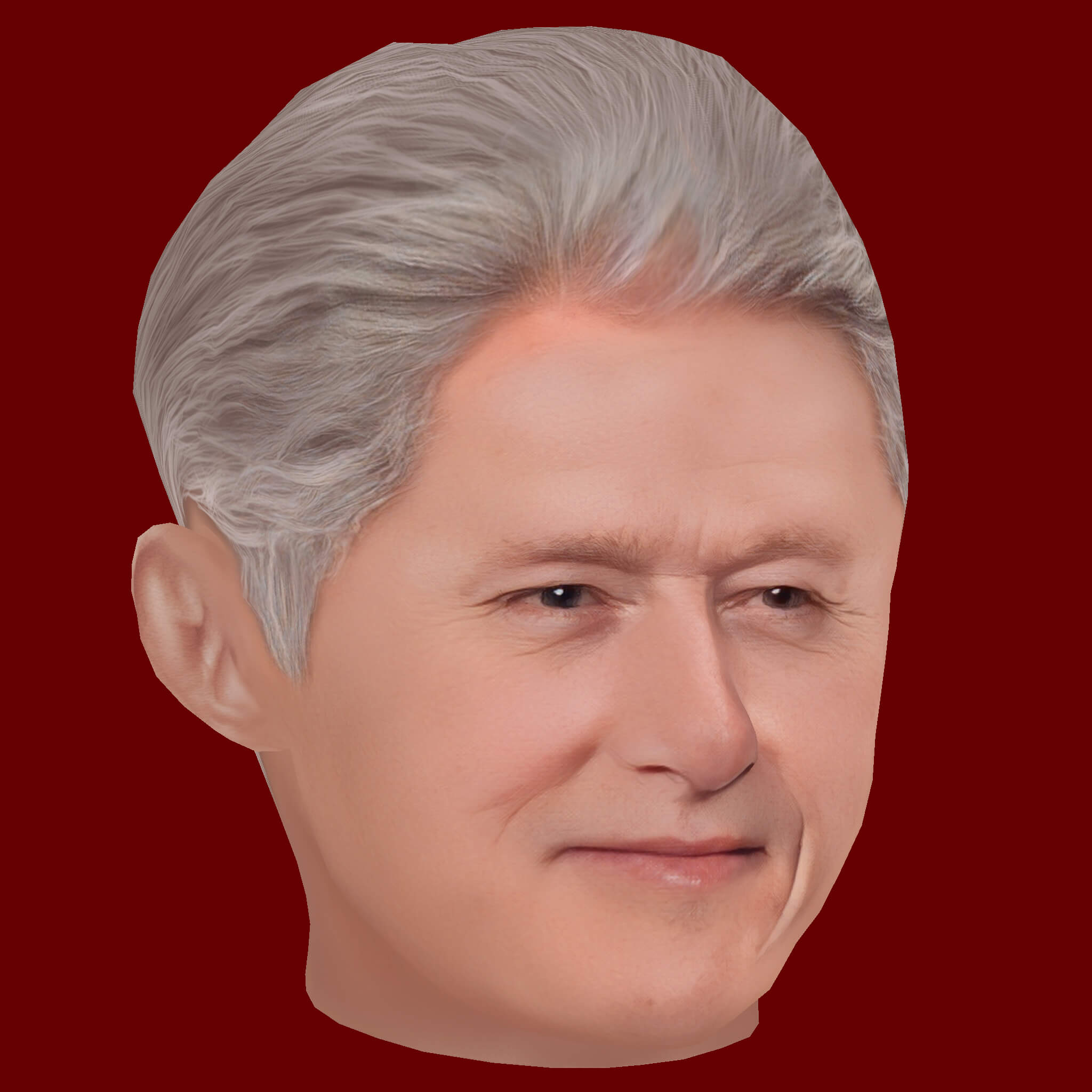 Low Poly Head of The President - Bill Clinton 3D Model by Nammichael