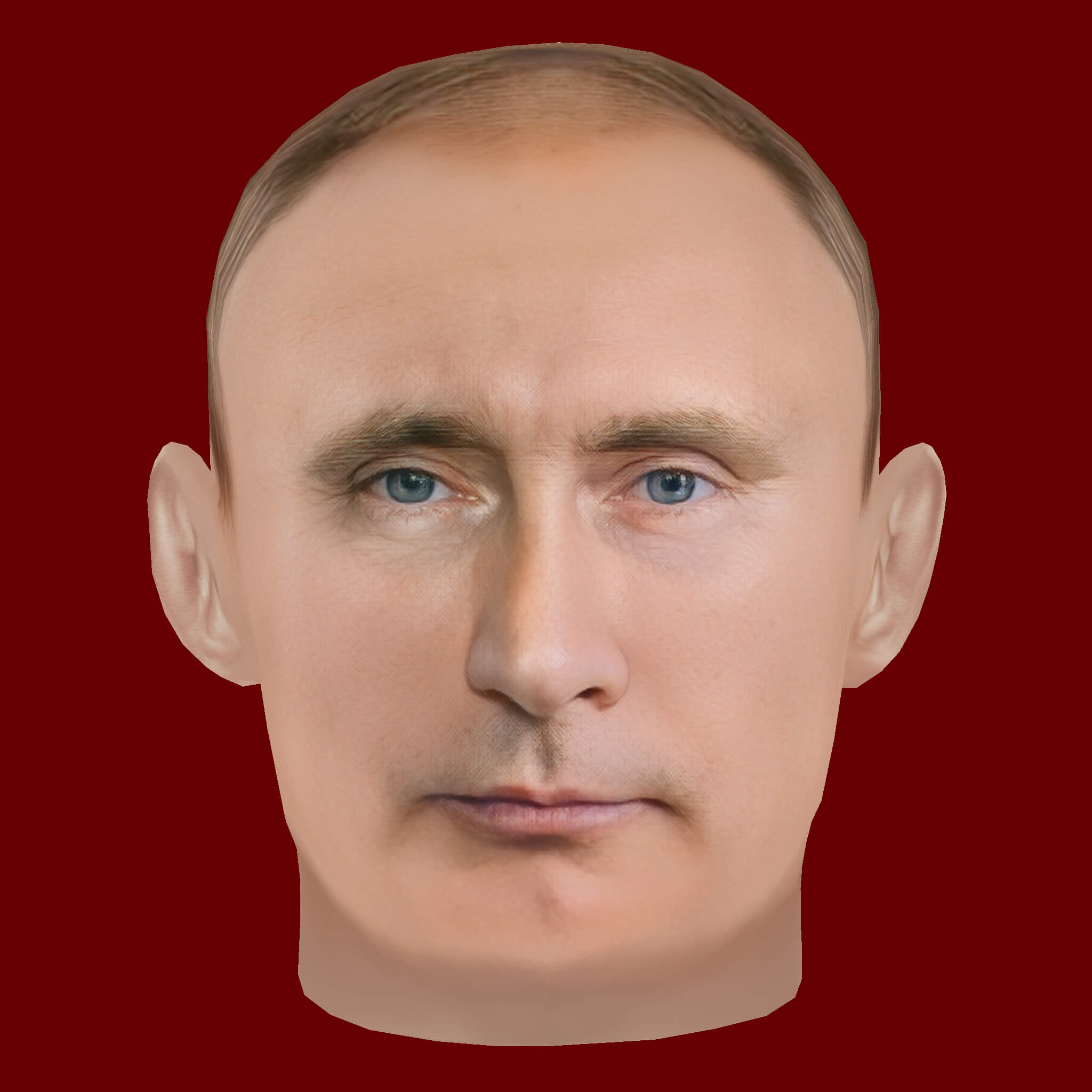 Low Poly Head of The President - Vladimir Putin 3D Model by Nammichael