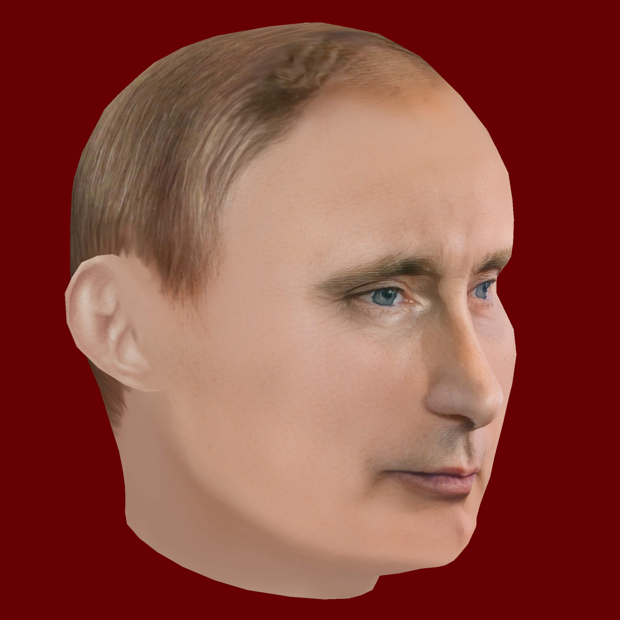 Low Poly Head of The President - Vladimir Putin 3D Model by Nammichael