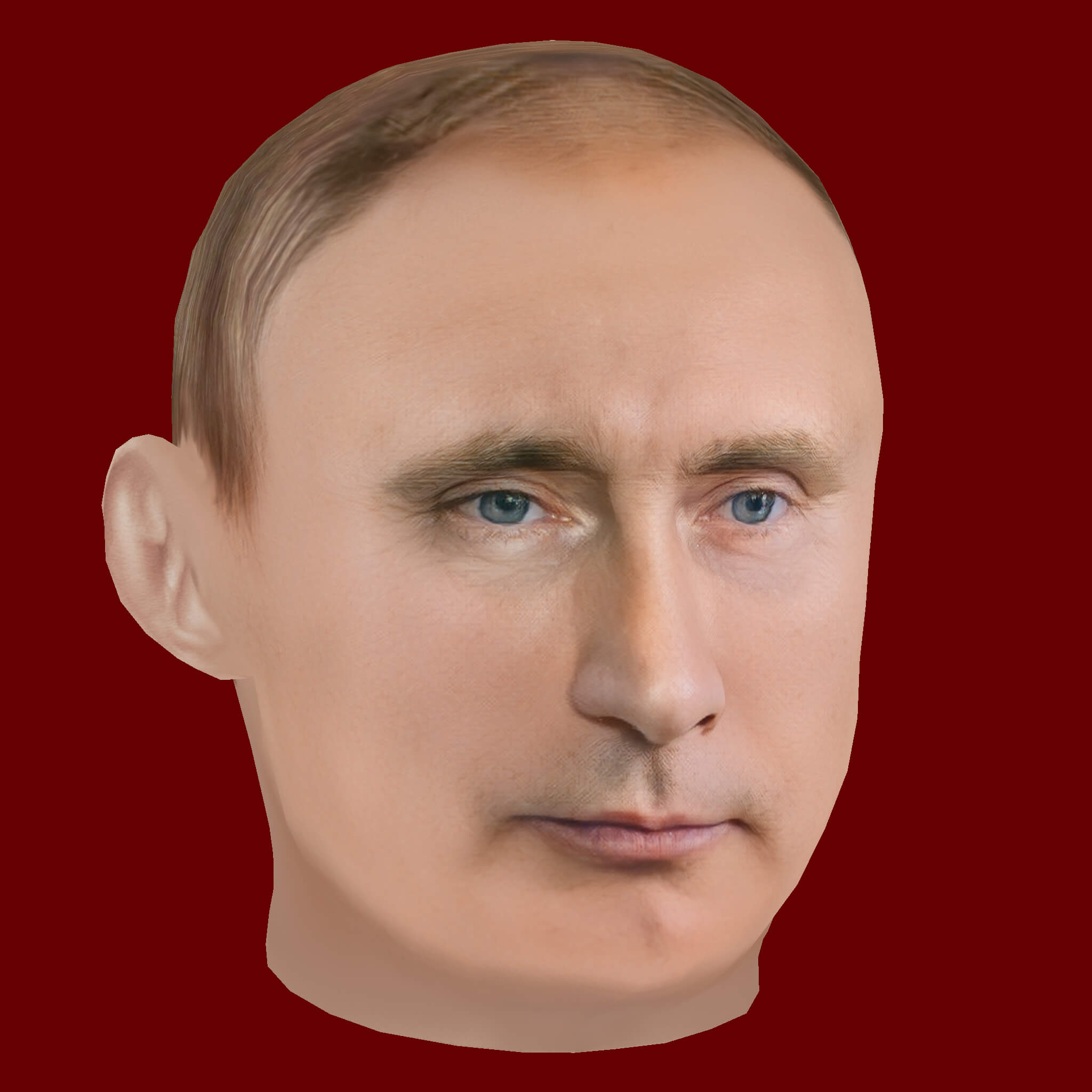 Low Poly Head of The President - Vladimir Putin 3D Model by Nammichael