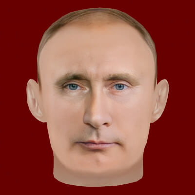 Low Poly Head of The President - Vladimir Putin 3D Model by Nammichael