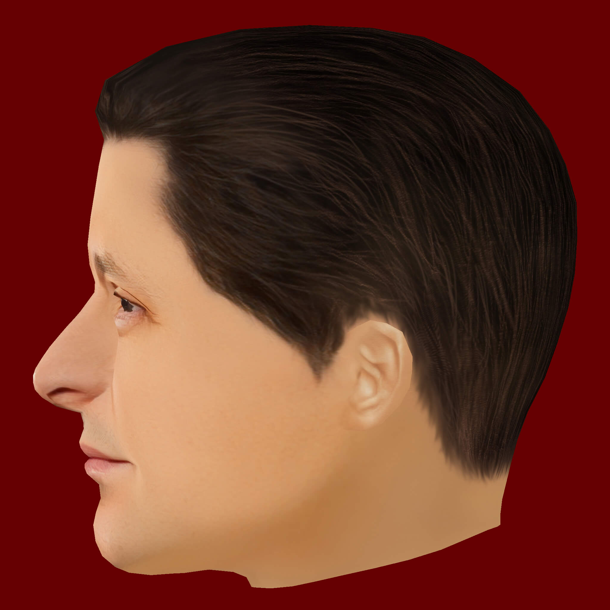 Low Poly Head of The President - Volodymyr Zelenskyy 3D Model by Nammichael