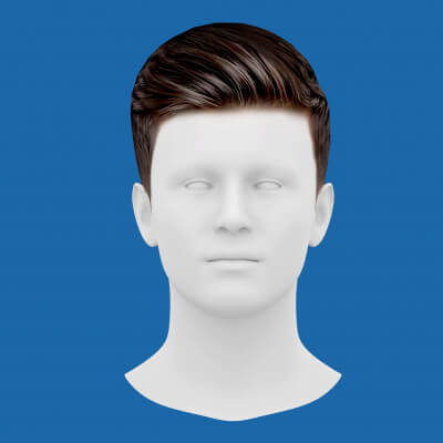 Low Poly Realistic Hair 02 for Games - 3D Model by Nammichael