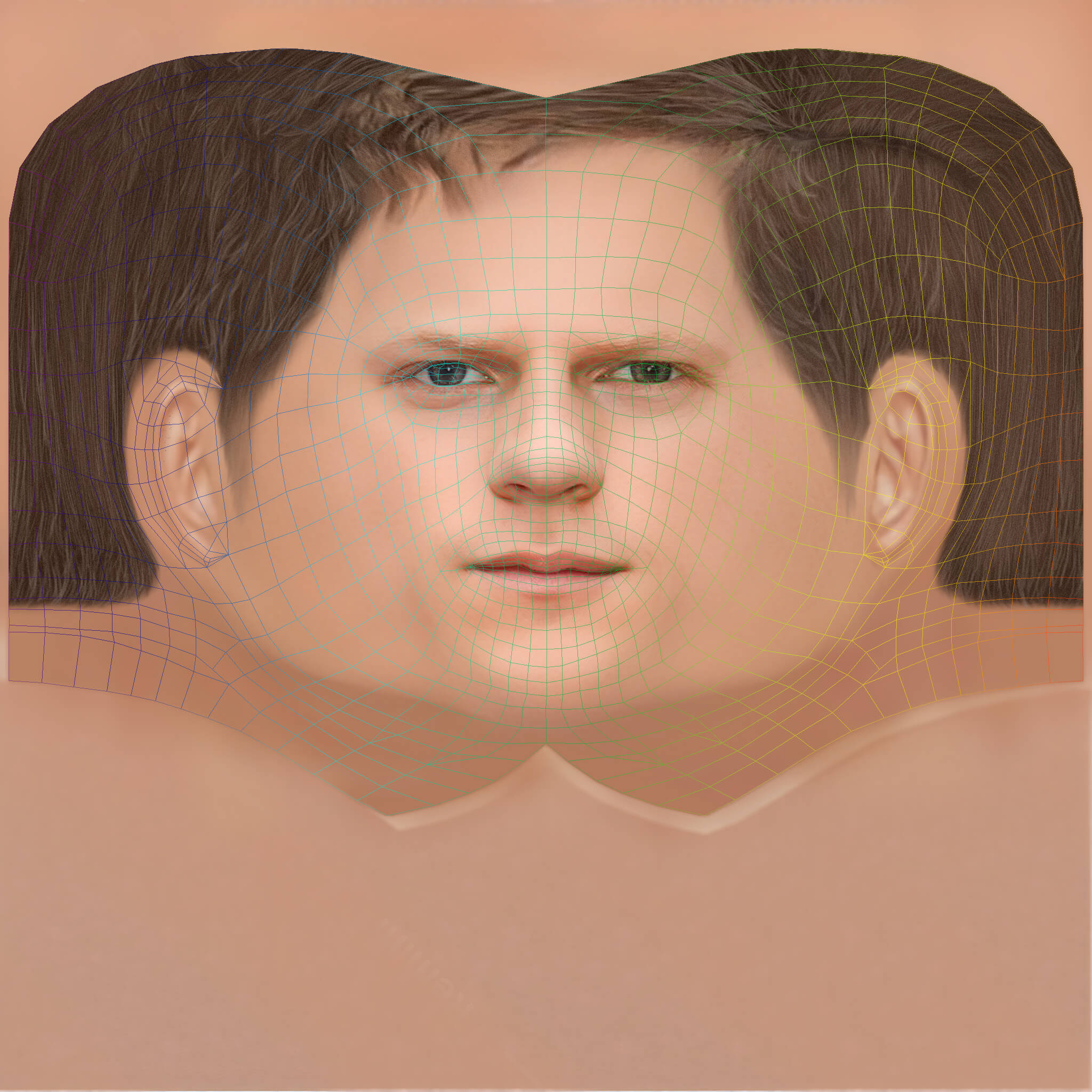Lucas Hedges Head - Low Poly Head for Game Low Poly 3D Model by Nammichael