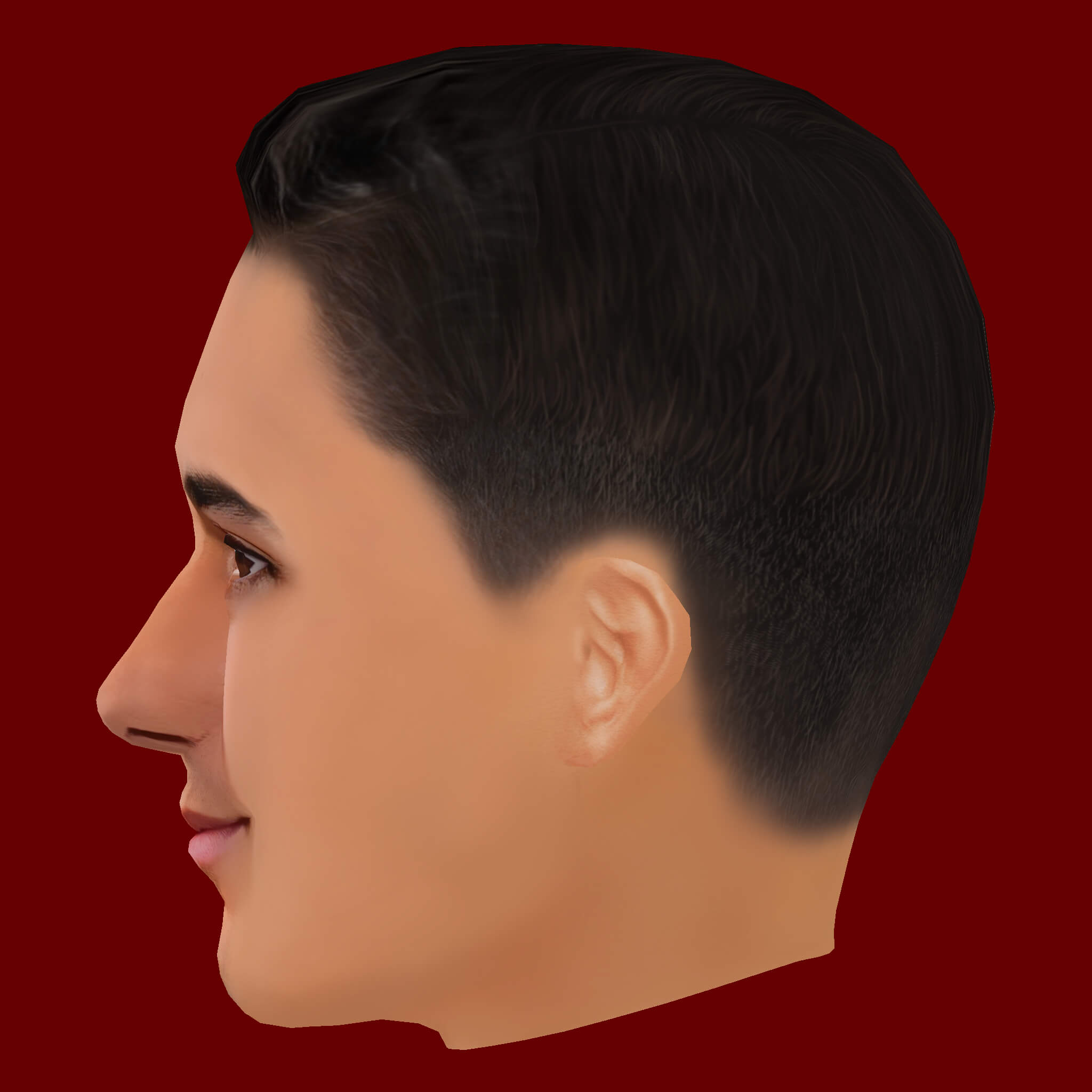 Lucas Vazquez Head - Low Poly Head for Game 3D Model by Nammichael