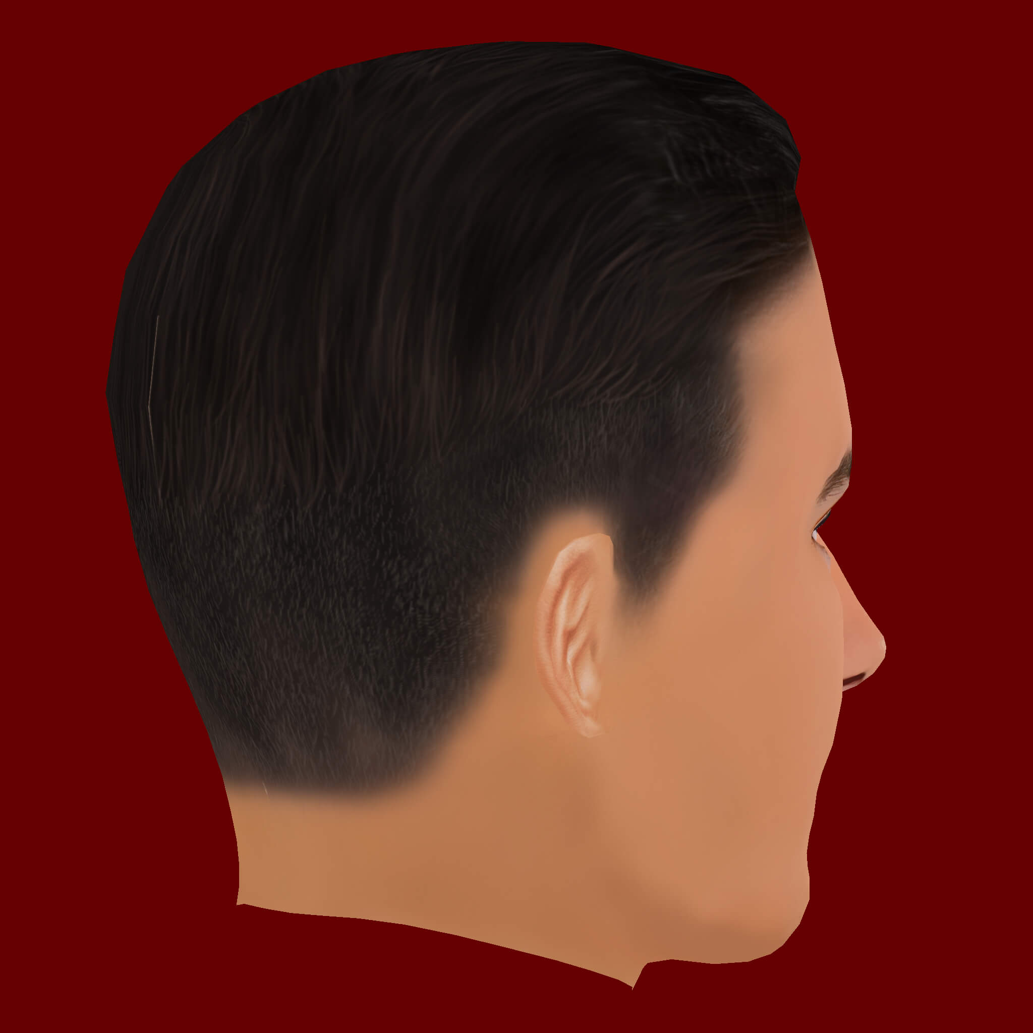 Lucas Vazquez Head - Low Poly Head for Game 3D Model by Nammichael