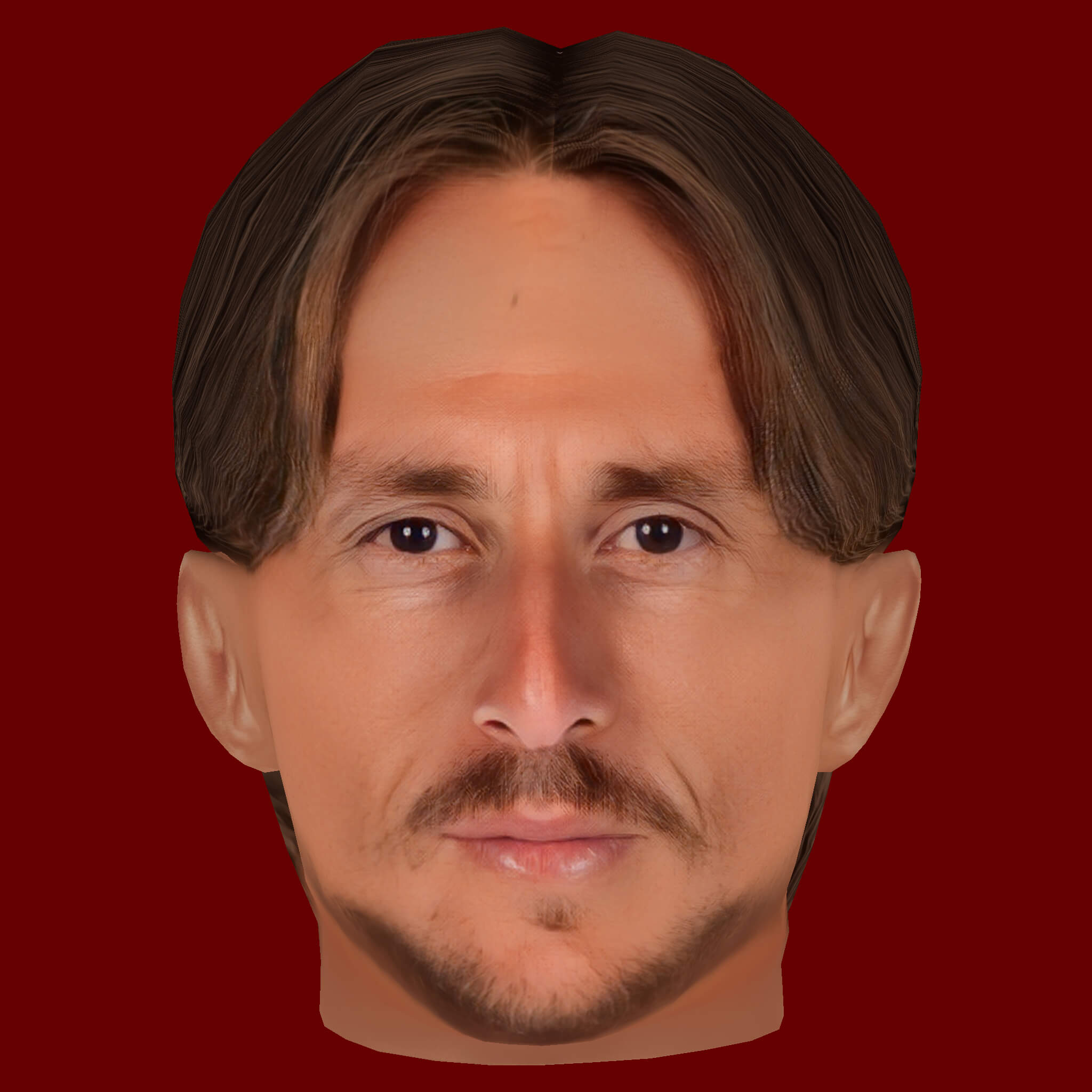 Luka Modric Head - Low Poly Head for Game 3D Model by Nammichael
