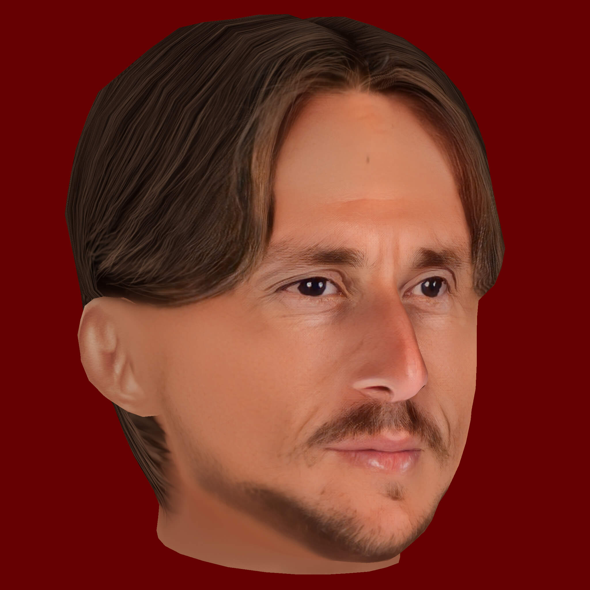 Luka Modric Head - Low Poly Head for Game 3D Model by Nammichael