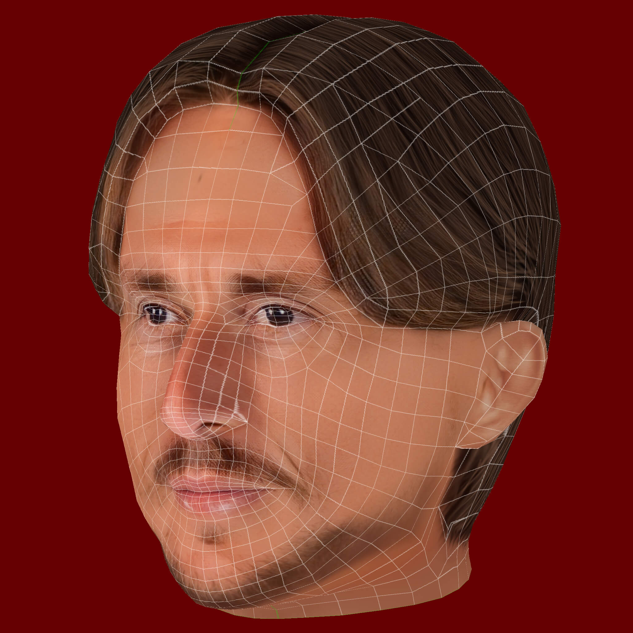 Luka Modric Head - Low Poly Head for Game 3D Model by Nammichael